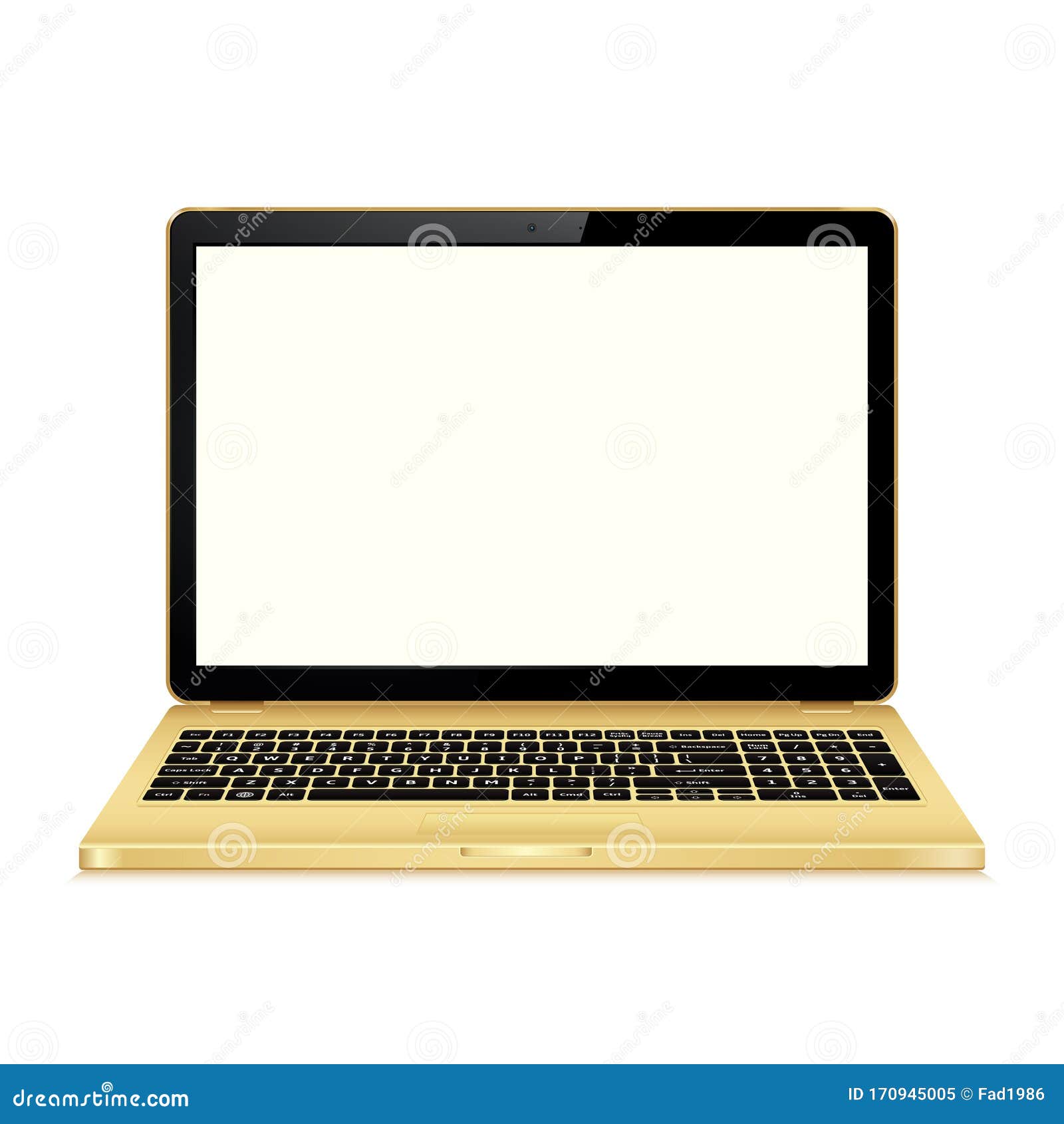Gold Laptop With 18 Plus Content Icon Isolated On Black Background. Age ...