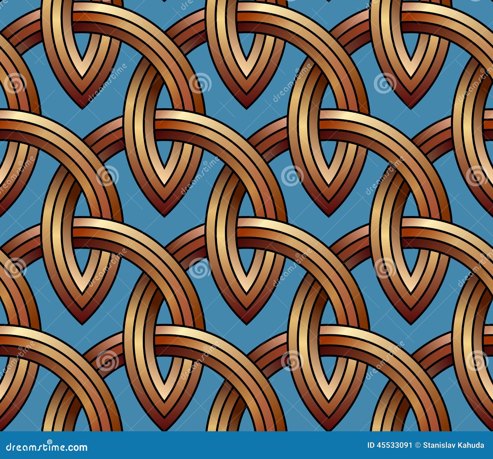 Gold Lattice - Seamless Pattern Made of Wire Stock Vector ...