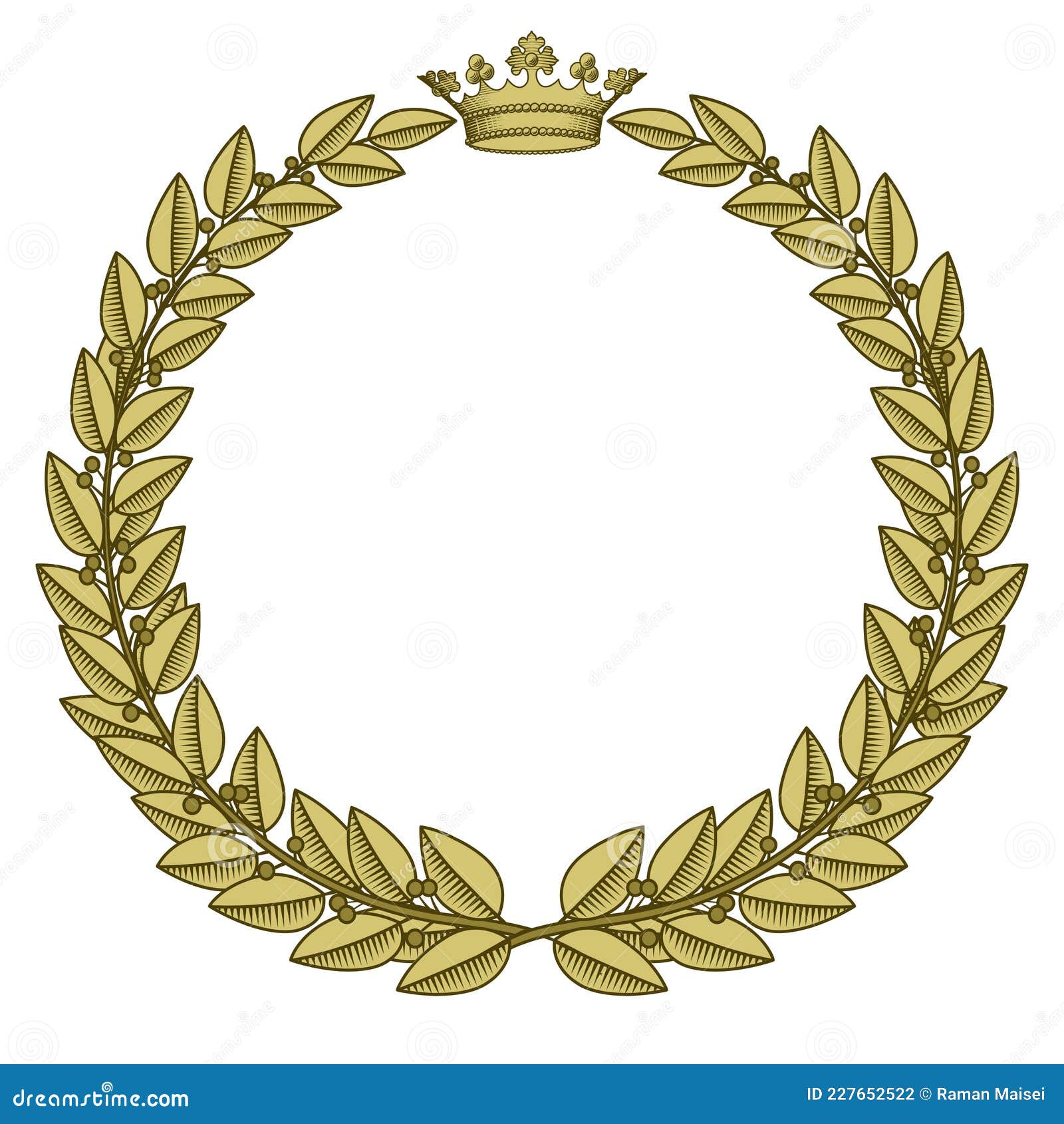 Gold Laurel Wreath with a Crown. Rewarding with a Golden Laurel Wreath ... Gold Laurel Wreath with a Crown. Rewarding with a Golden Laurel Wreath ...
