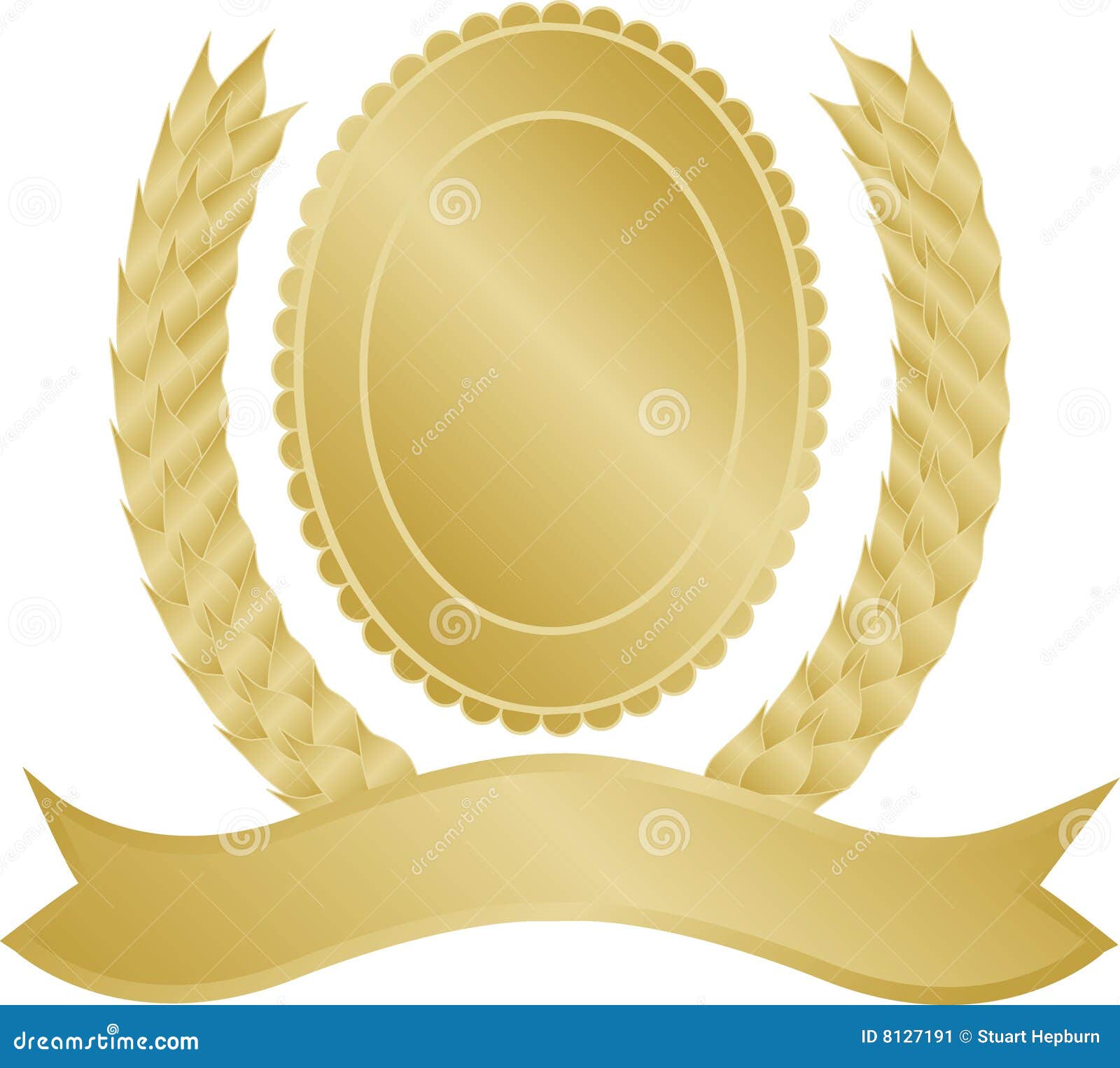 Gold Laurel Wreath Icon. Vector Illustration | CartoonDealer.com #84590244