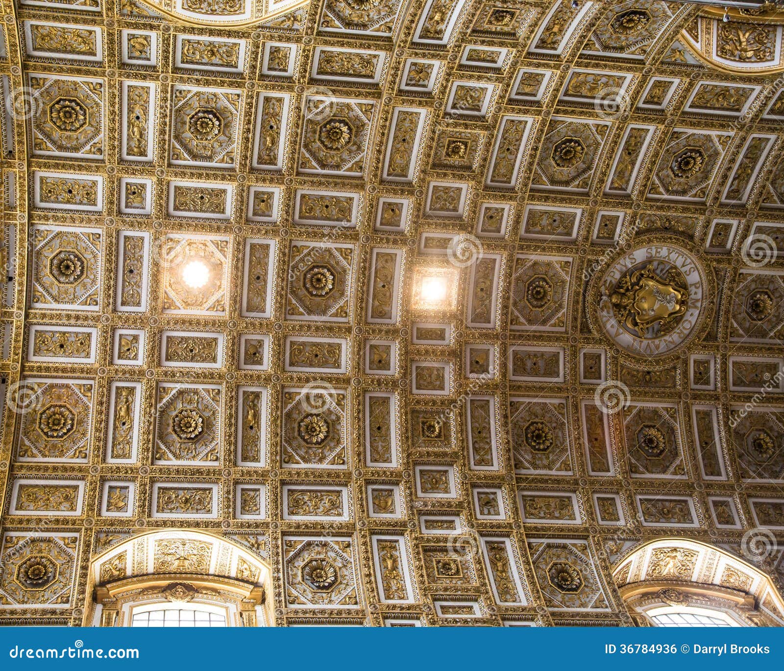 Gold Leaf Ceiling in Saint Peters Editorial Photo - Image of ceiling ...