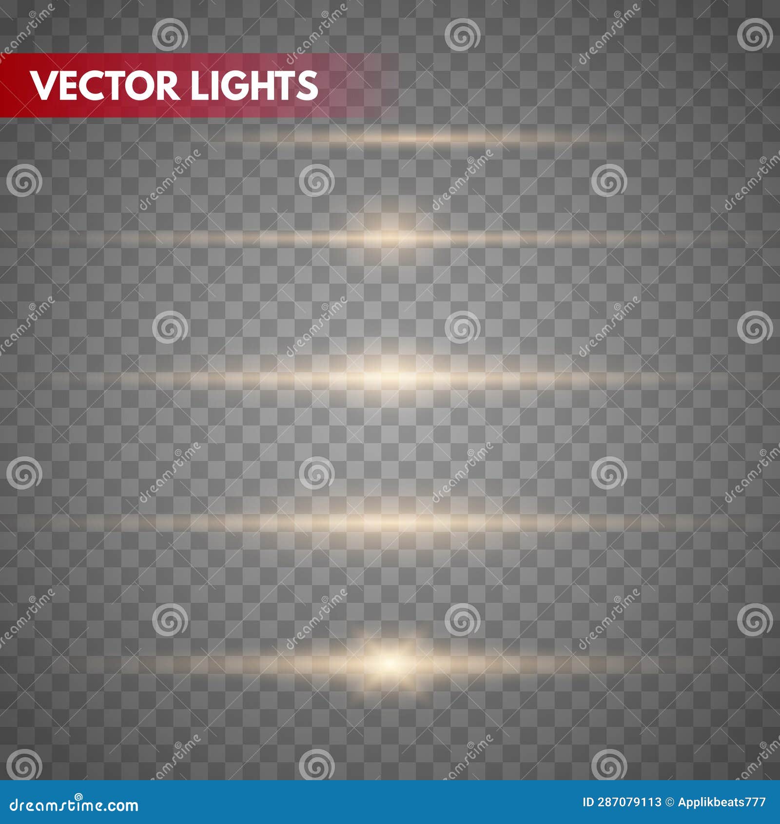 Gold Lens Flares Vector Illustration. Shine Starlight Isolated Stock ...