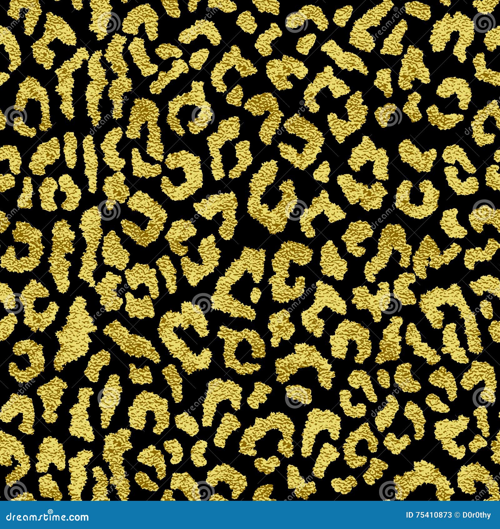Gold leopard pattern stock vector. Illustration of concept - 75410873