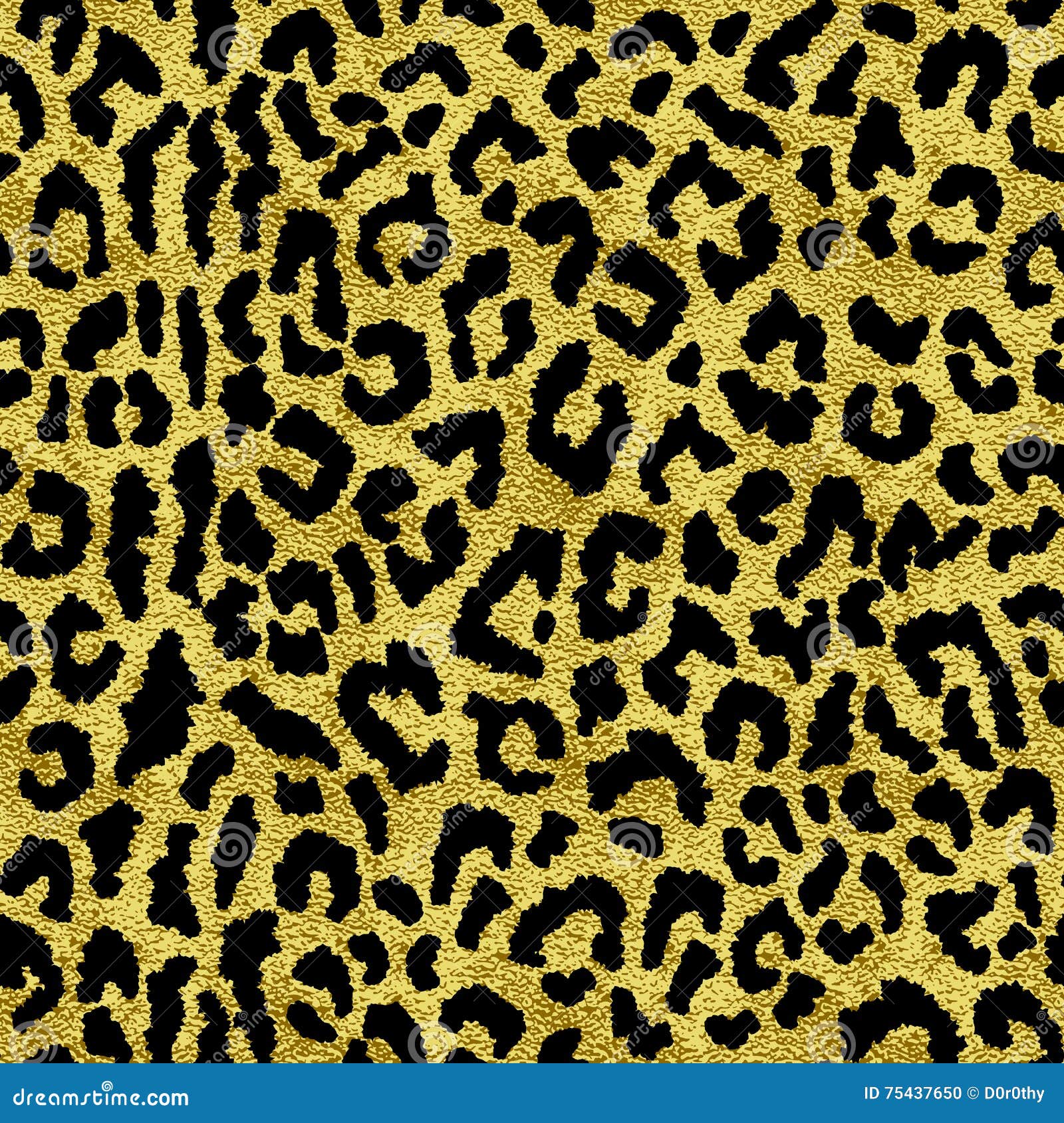 Gold leopard pattern stock vector. Illustration of gold - 75437650