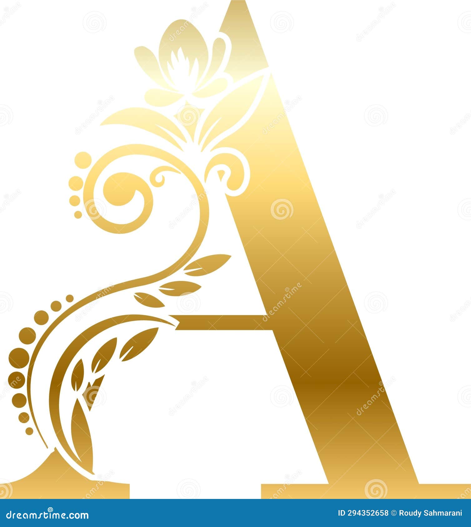 Gold Letter a stock photo. Illustration of diagram, shiny - 294352658