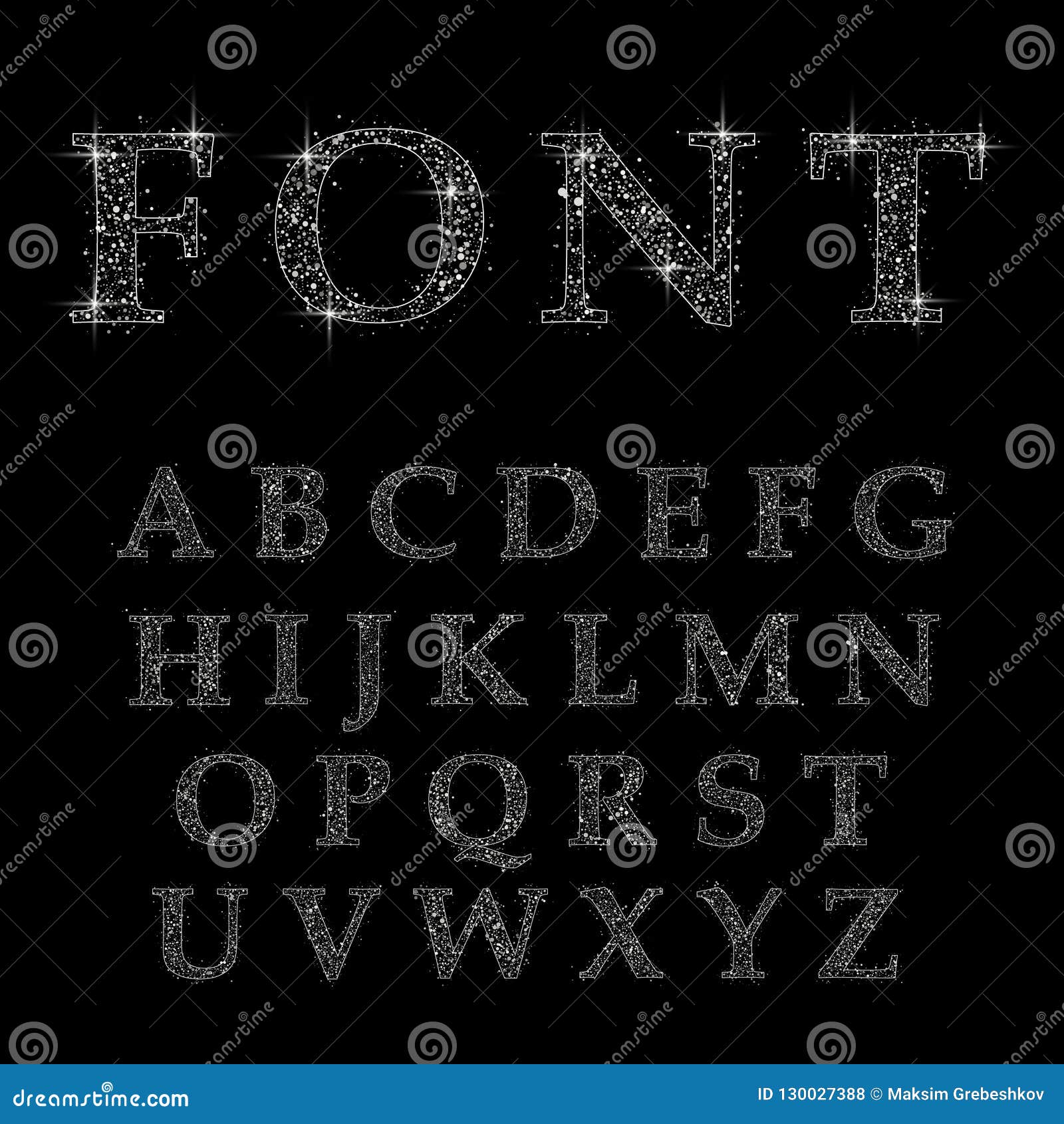 Gold Letter, Alphabetic Fonts Stock Illustration - Illustration of ...