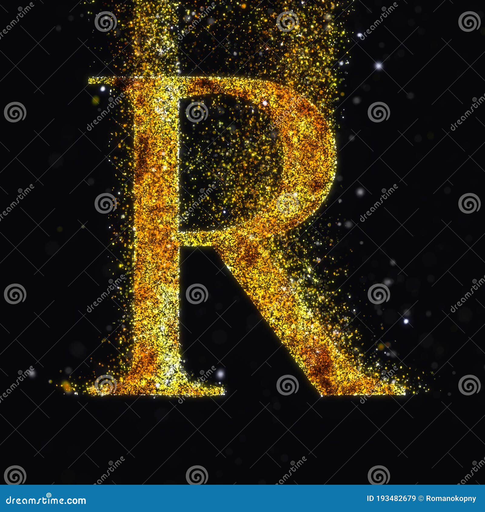 Gold letter R stock illustration. Illustration of style - 193482679