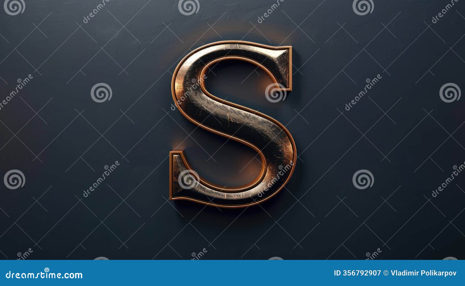 A Gold Letter S on a Black Background, Suitable for Use in Branding or ...