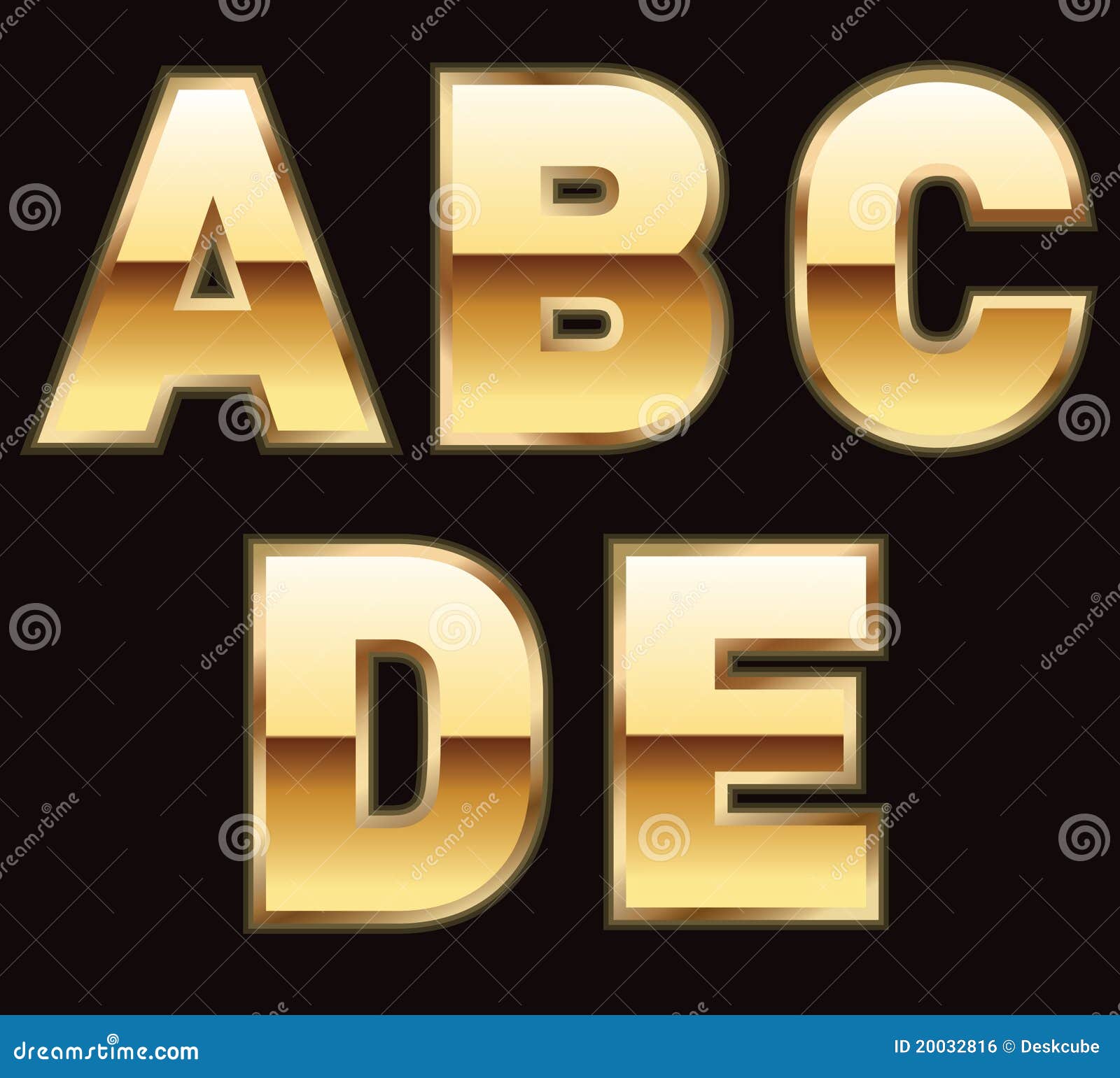 Gold letters - set 1 stock vector. Illustration of glowing - 20032816