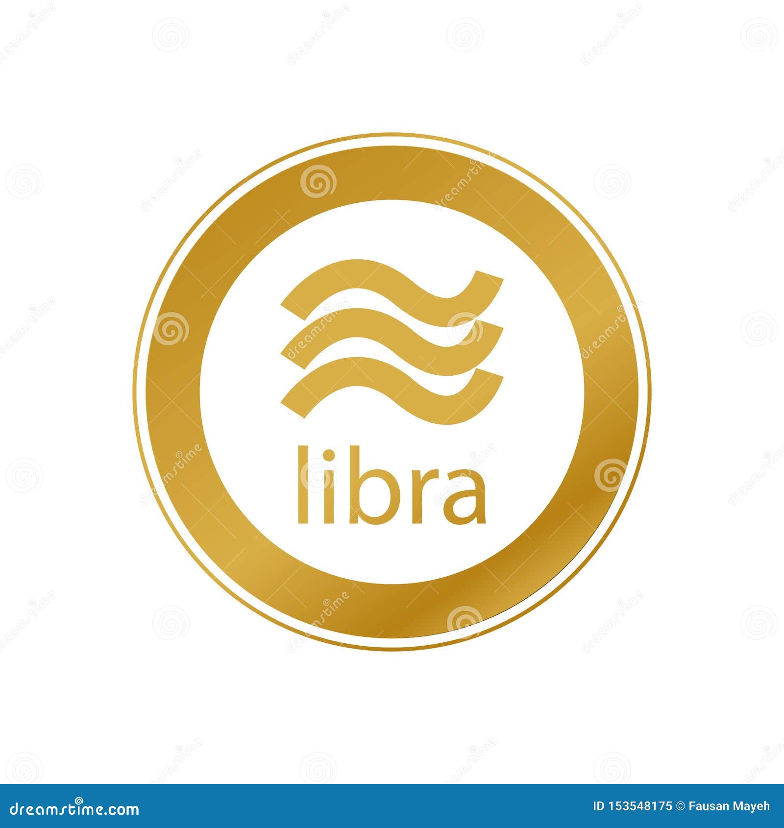 Gold Libra Coin Vector Icon Design Editorial Image - Illustration of ...
