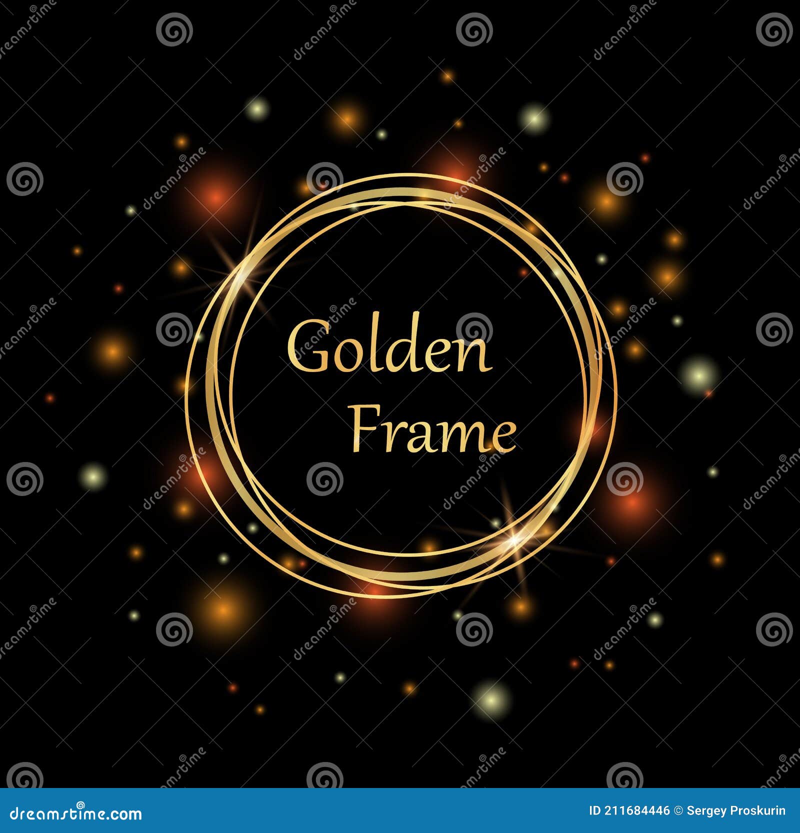 Gold Light Frames and Elements Stock Vector - Illustration of modern ...