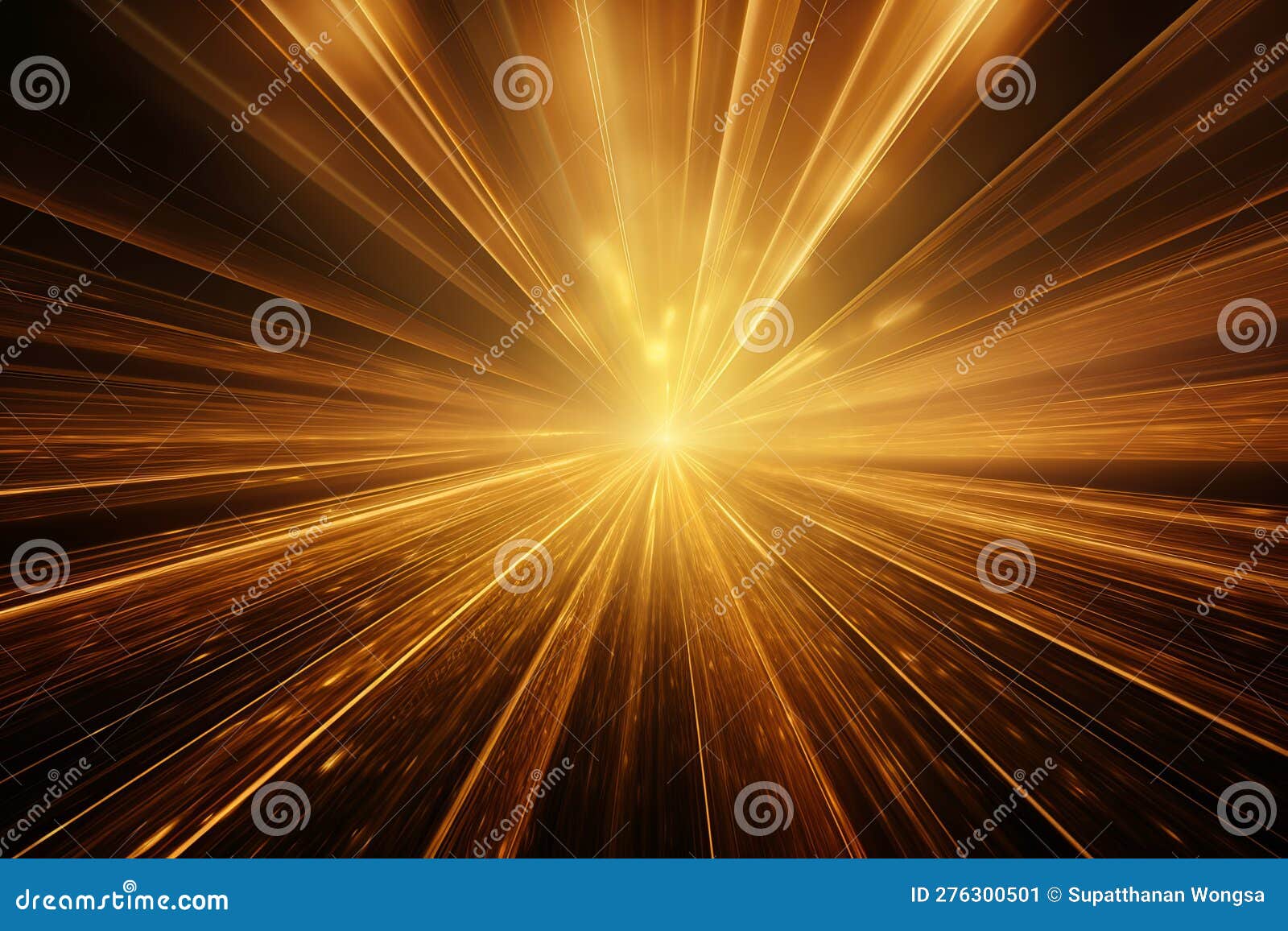 Gold Light Rays Effect Background from Generative Ai Stock Illustration ...