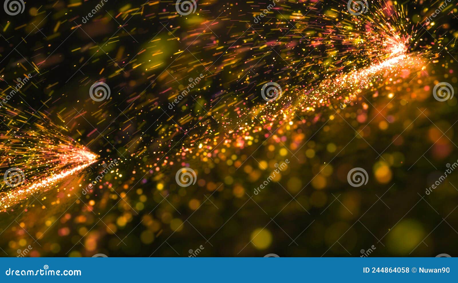 Gold Light Spark Glamour Abstract Background Stock Photo - Image of ...