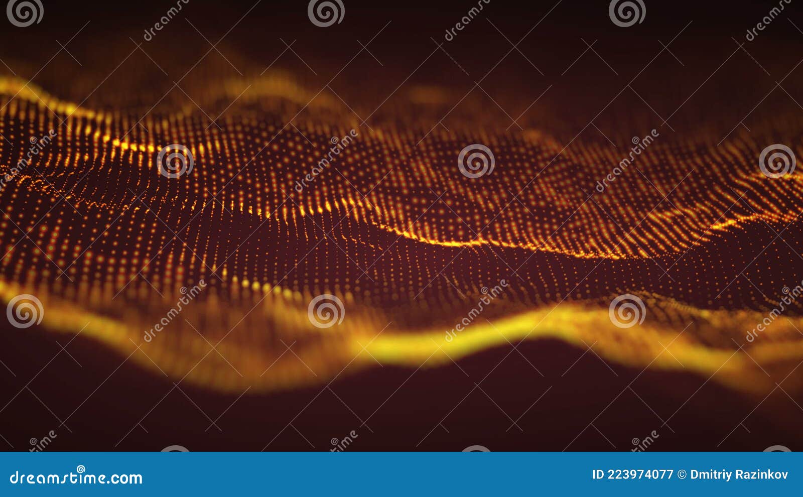 Gold Light Wave Abstract Animation. Abstract Light Flow Background Wave ...