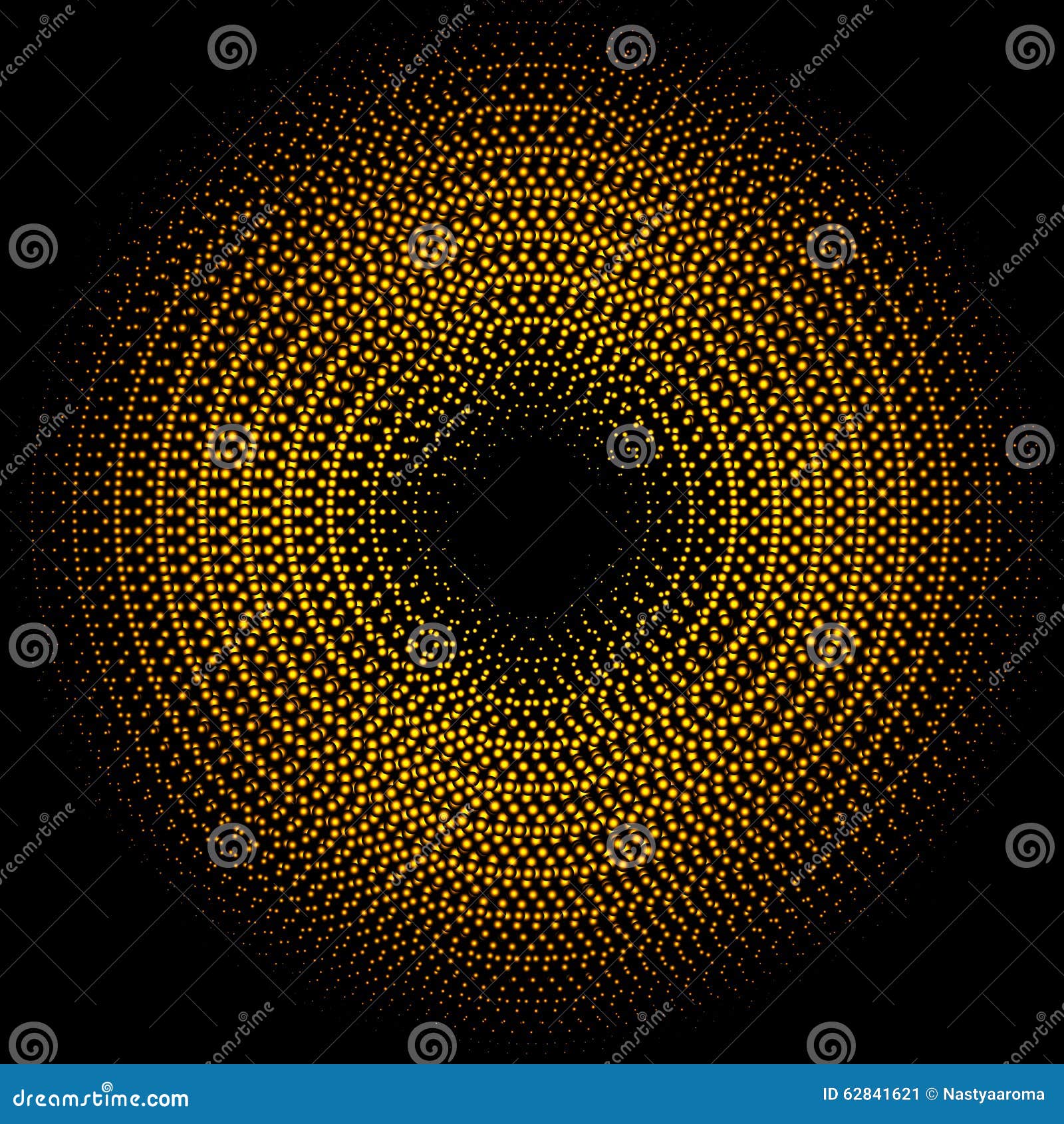 Gold Lights Abstract Banner Halftone Circle. Vector Illustration Stock ...