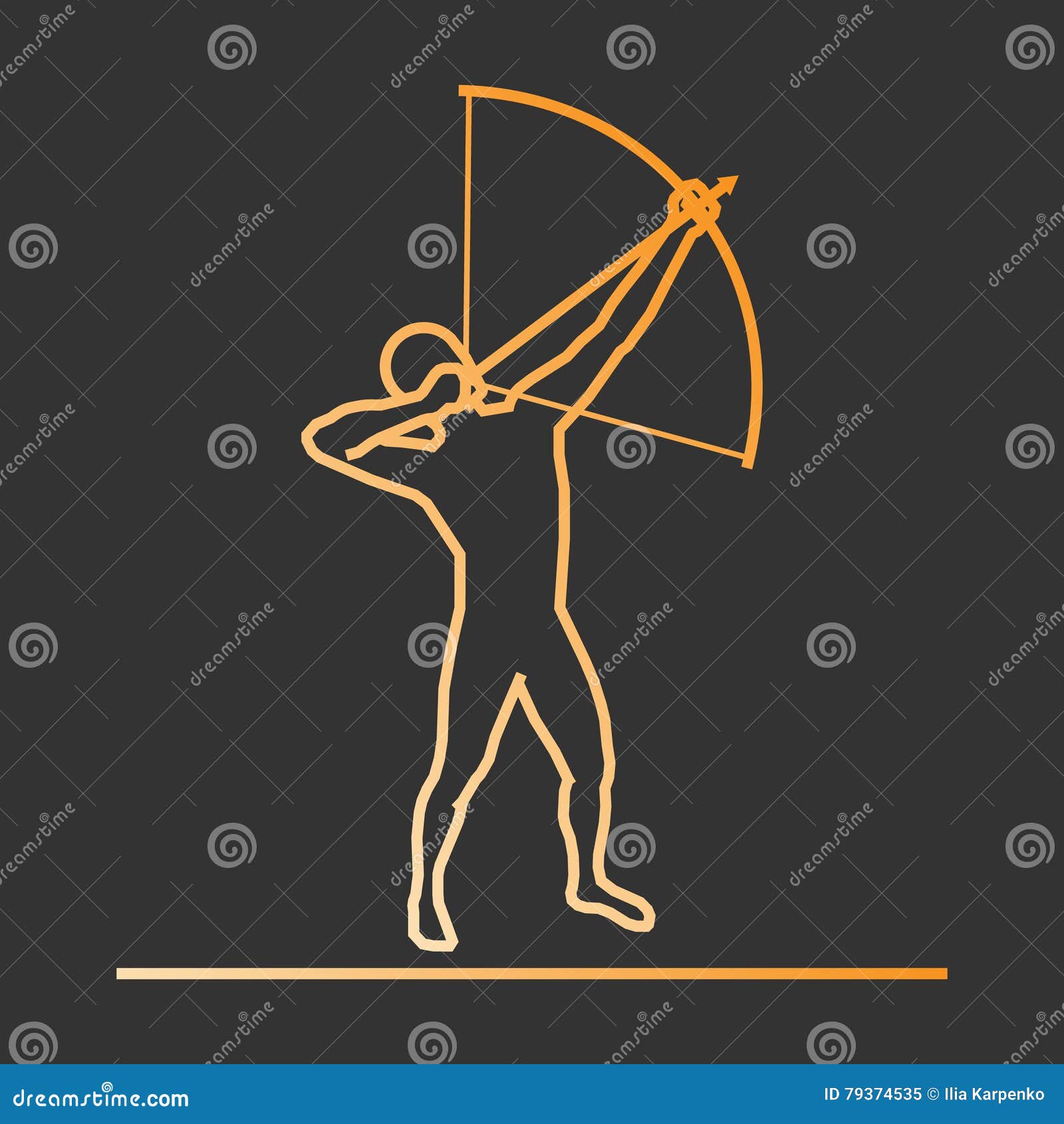 Archery Icon On White Background. Sports Pictogram, Icon Set ...