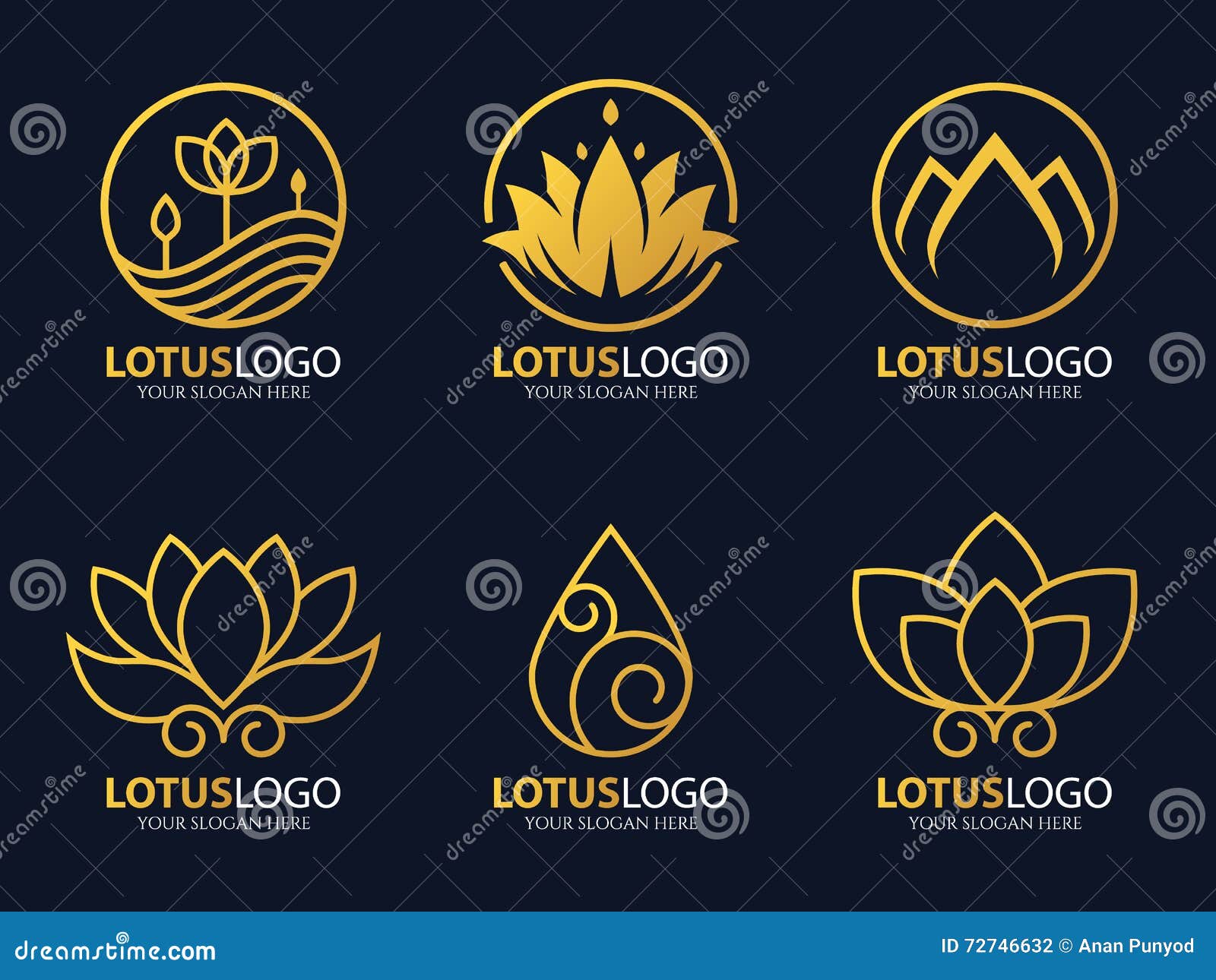 Lotus Logo Flower Vector Icon | CartoonDealer.com #170787194