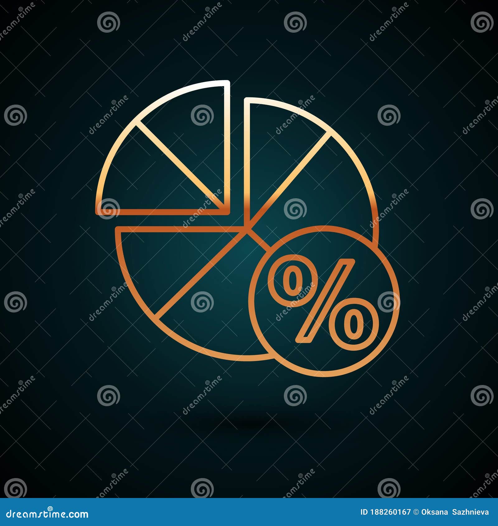 Gold Line Math System of Equation Solution on Speech Bubble Icon ...