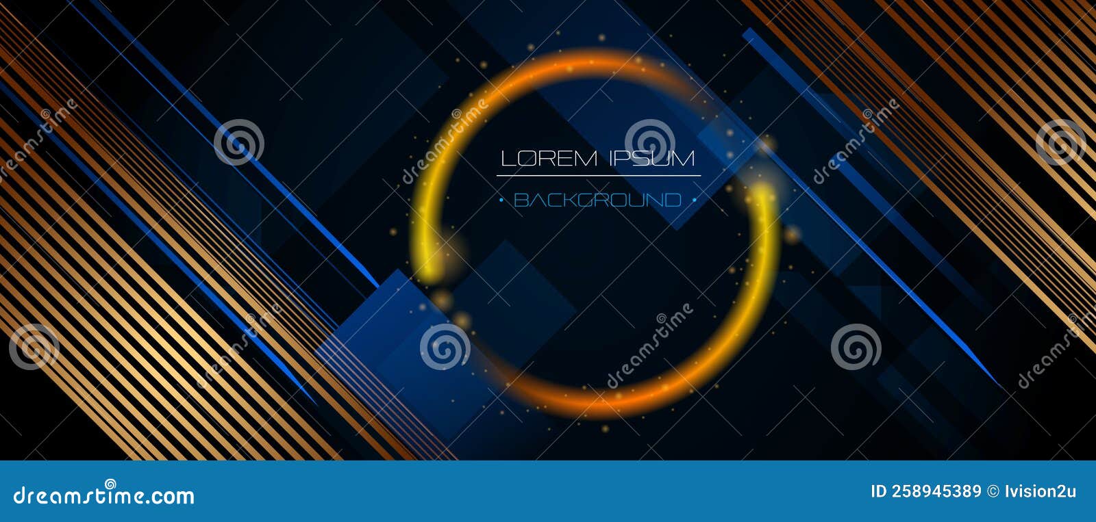 95.Gold Line Pattern. Geometric Shape, Blue-black Background Stock ...