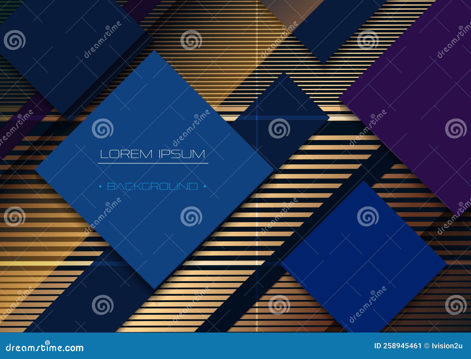 58.Gold Line Pattern. Geometric Shape, Blue-black Background Stock ...
