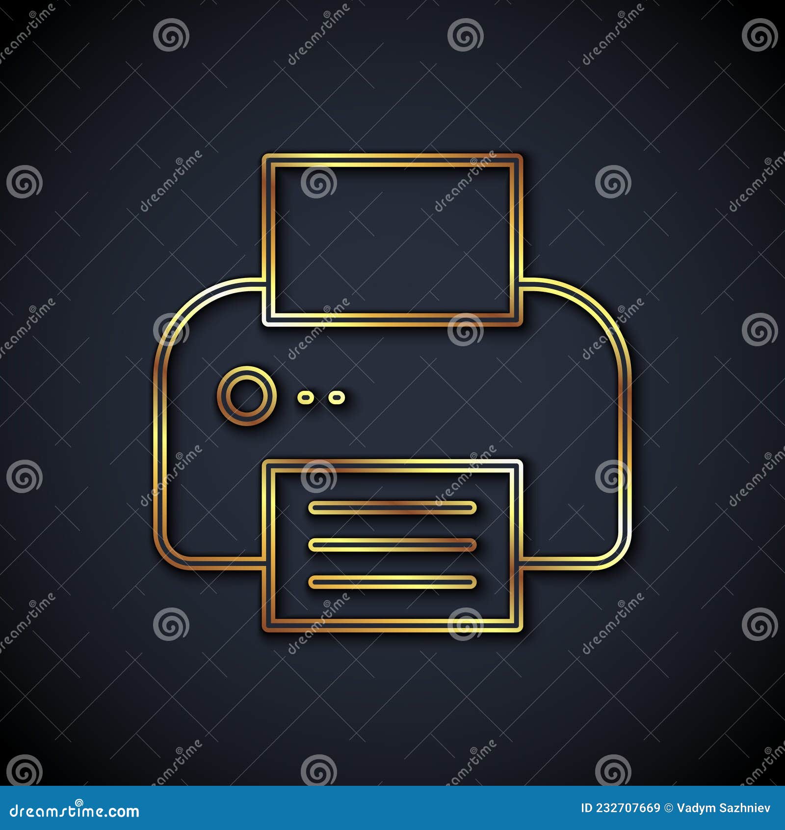 Xerox Line Icon. Copier Vector Illustration Isolated On White. Copy ...