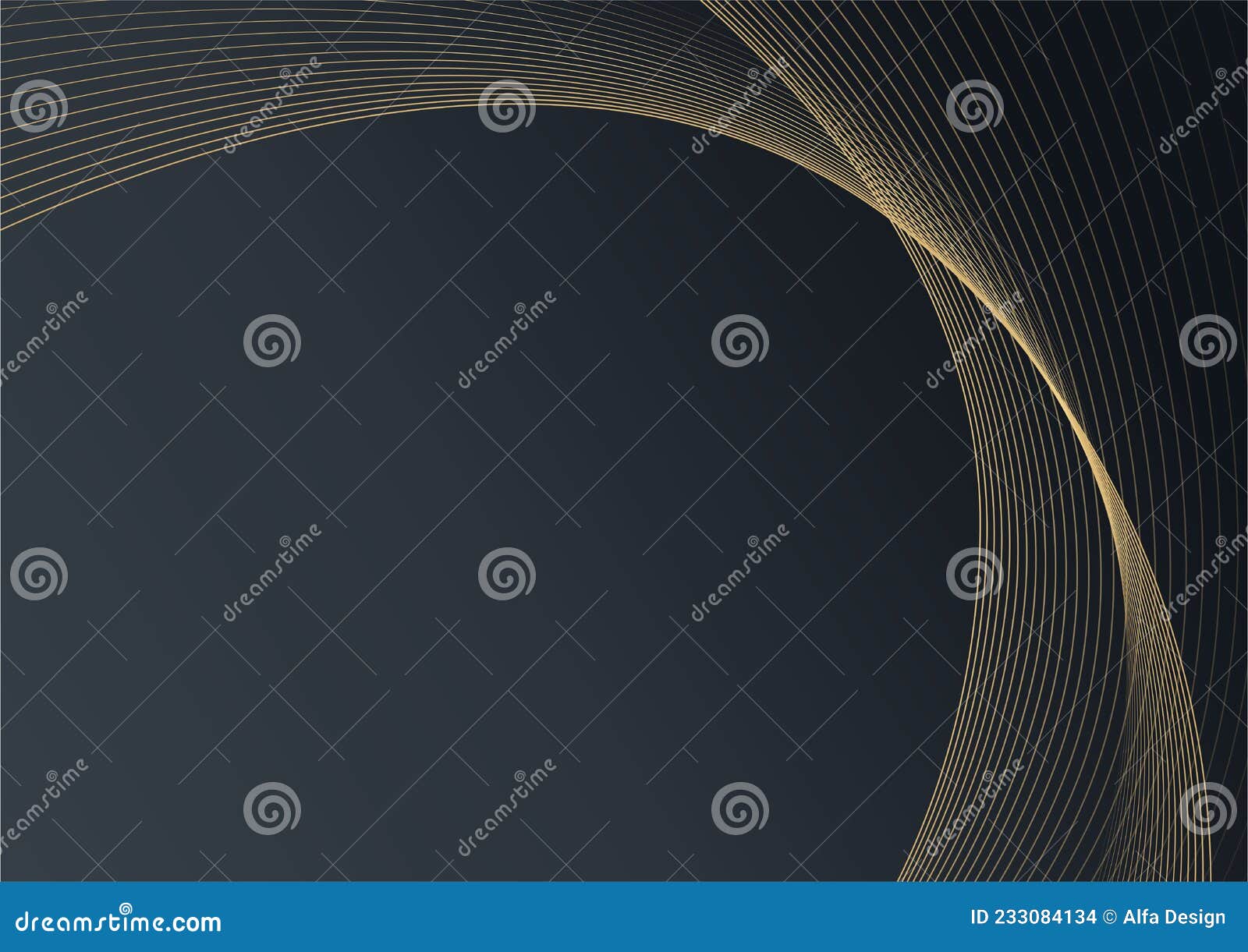 Gold Lines on Black Background Stock Vector - Illustration of print ...