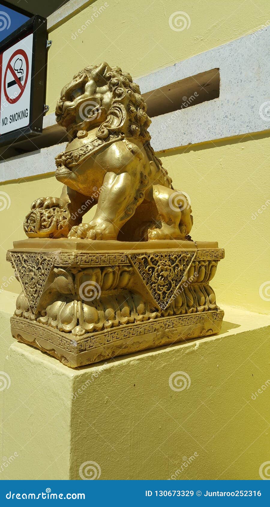 Gold Lion Statue stock image. Image of gold, color, statue - 130673329