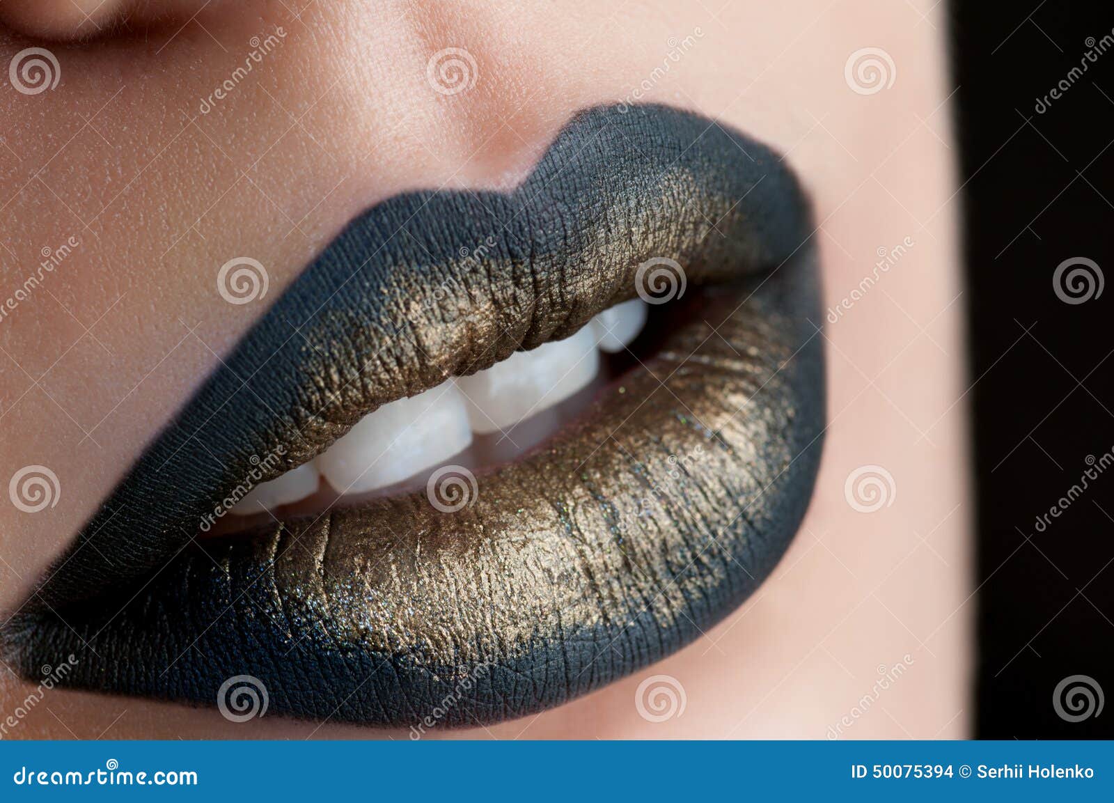 Gold lips stock photo. Image of creative, flavor, lipstick - 50075394