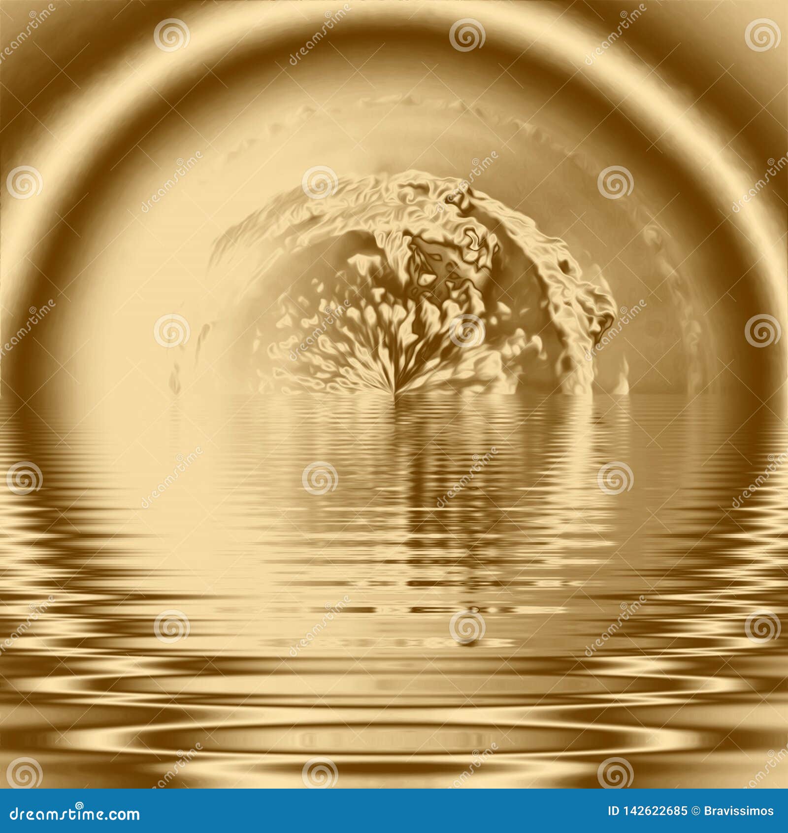 Gold Liquid Wave and Abstract Yellow Design, Backdrop Wealth Stock ...