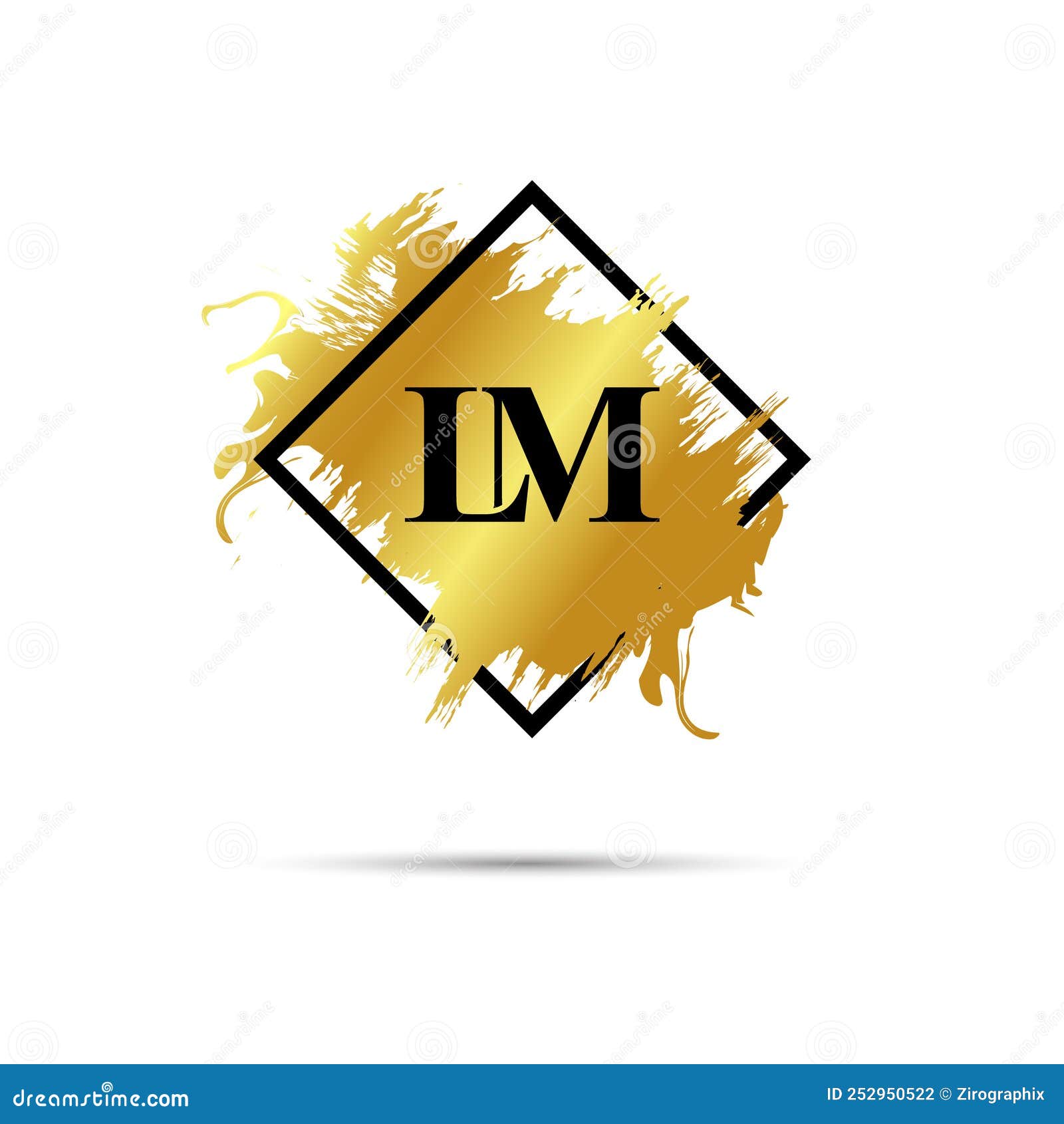 Gold LM Logo Symbol Vector Art Design Stock Illustration - Illustration ...
