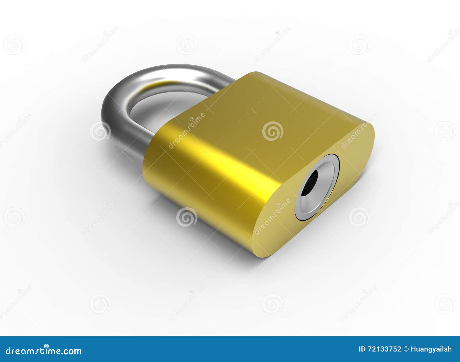 Gold lock 3D stock illustration. Illustration of solid - 72133752