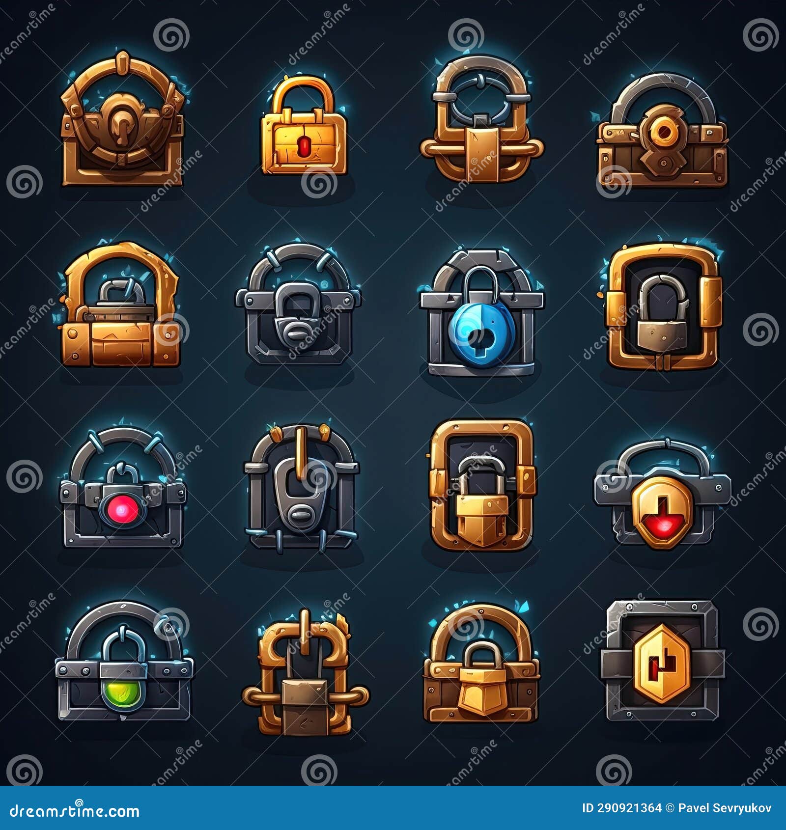 Gold Lock Key Game Ai Generated Stock Photo - Image of golden, object ...