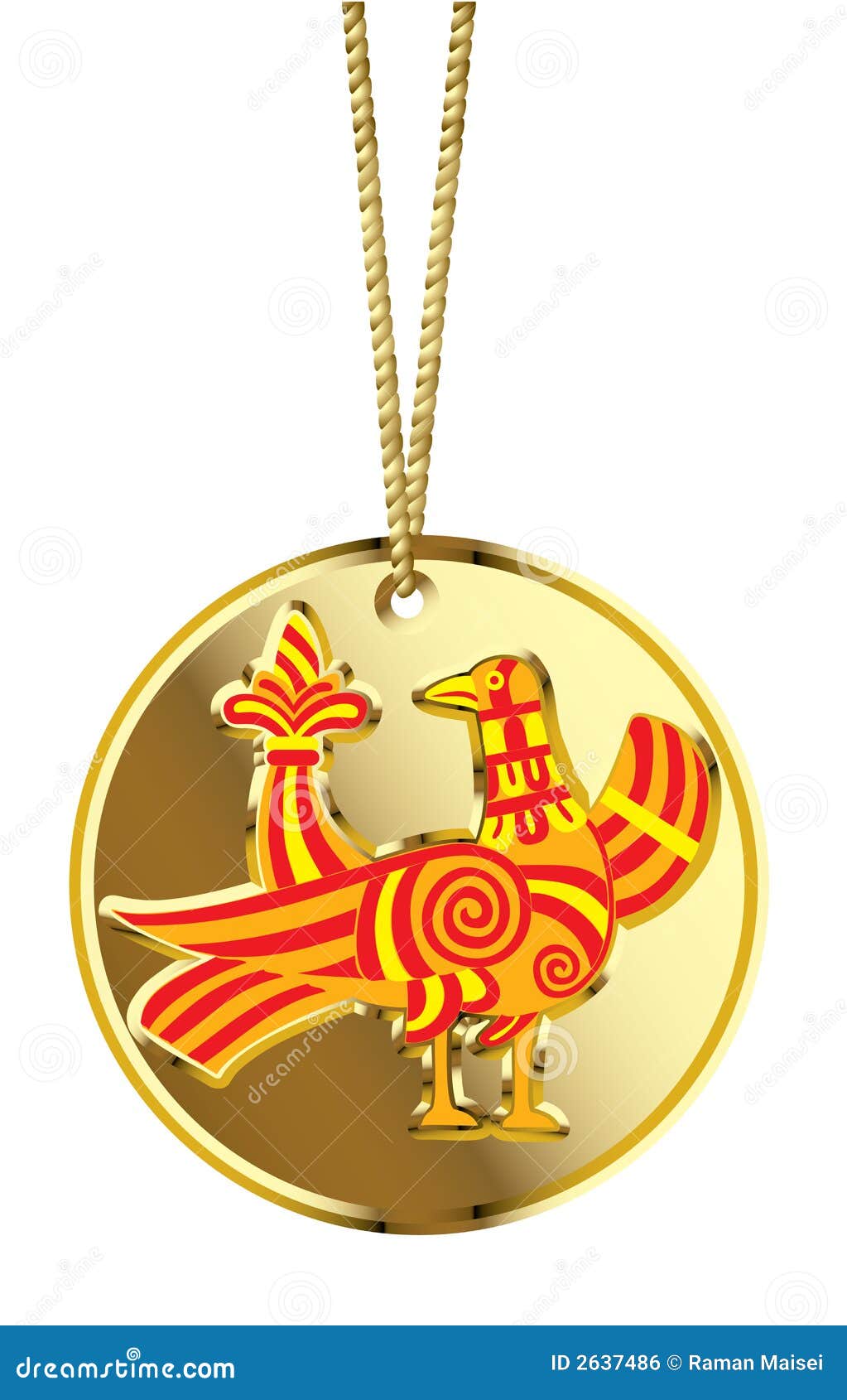 Gold locket stock vector. Illustration of charm, decoration - 2637486