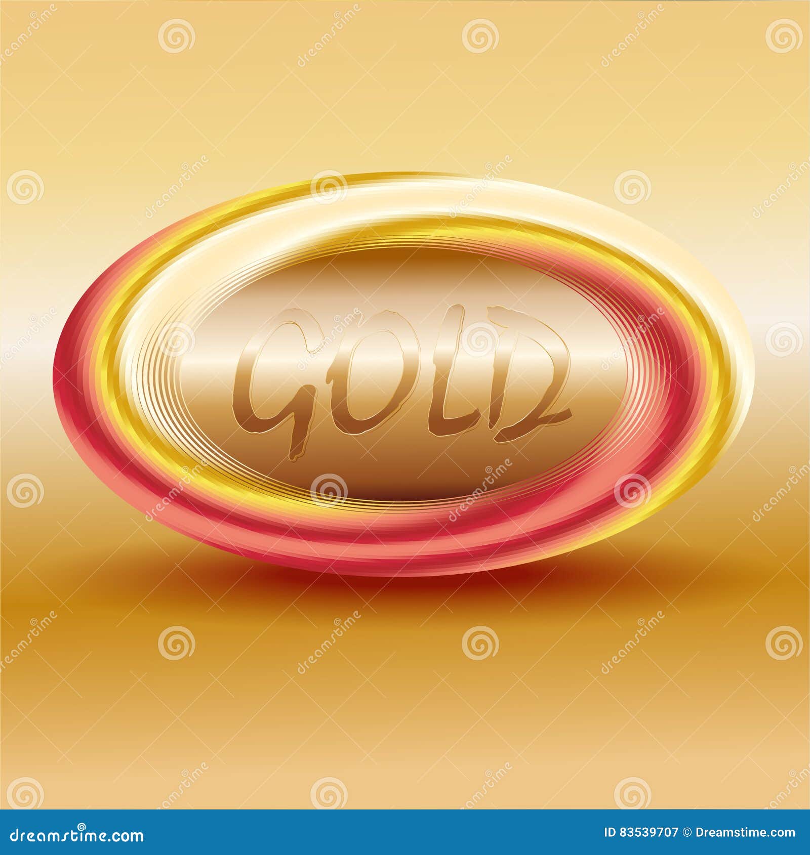 Gold Logo on a Beige Background Stock Vector - Illustration of logo ...