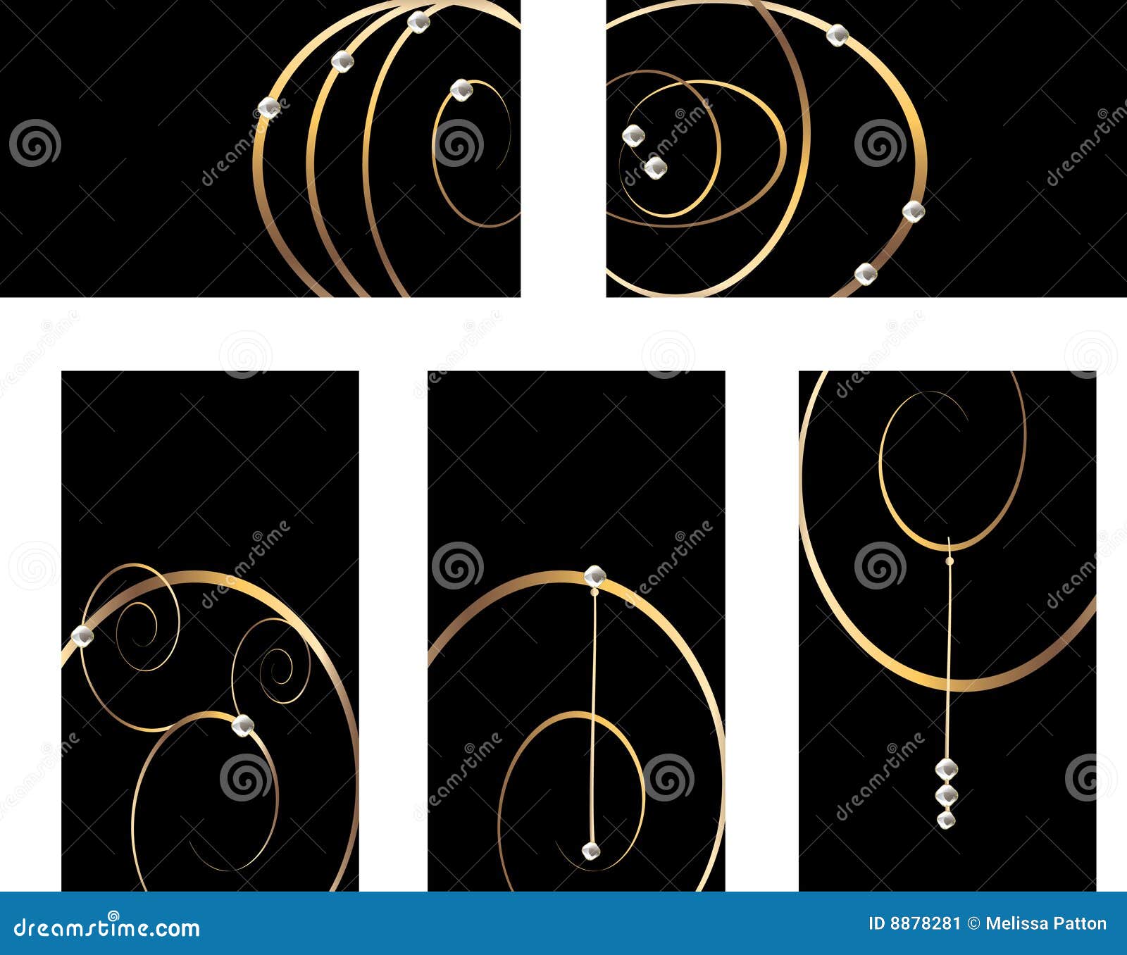 Gold loop business cards stock vector. Illustration of card - 8878281