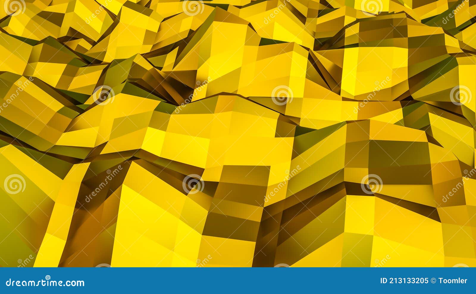 Gold Low Poly Background. 3d Render Stock Illustration - Illustration ...
