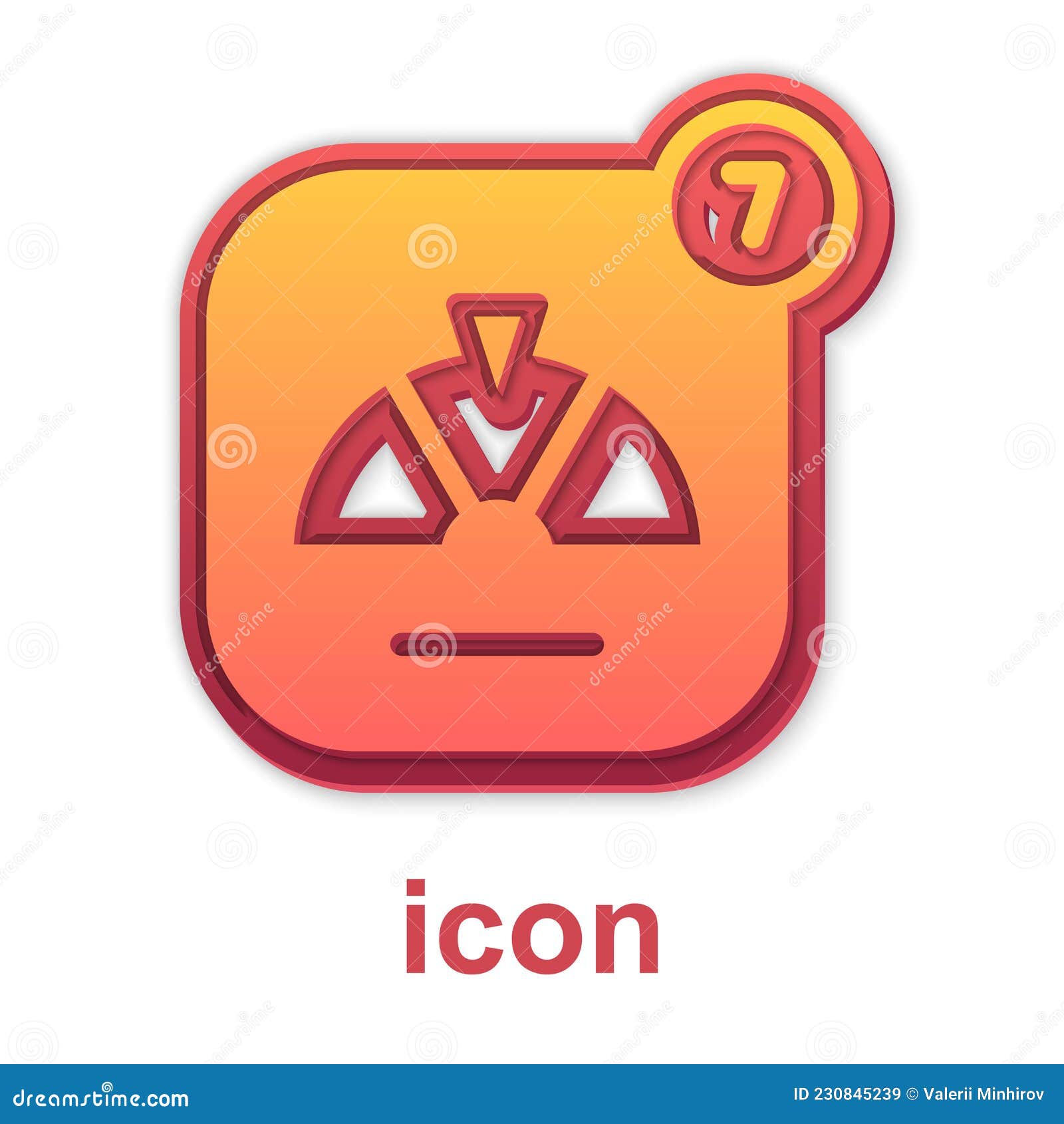 Gold Lucky Wheel Icon Isolated on White Background. Vector Stock Vector ...