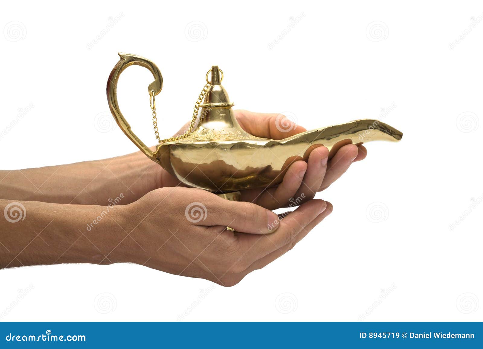 Gold Magic Lamp stock image. Image of golden, metallic - 8945719