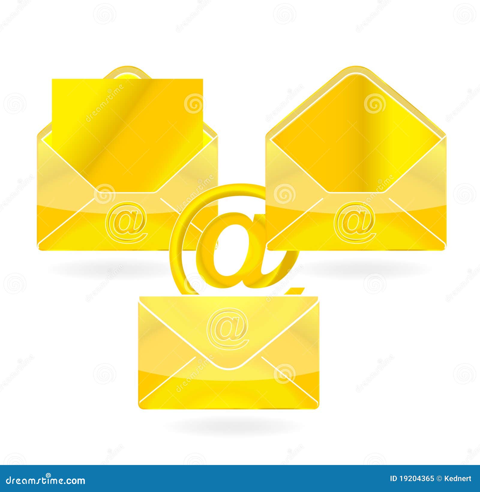 Gold mail stock illustration. Illustration of home, email - 19204365