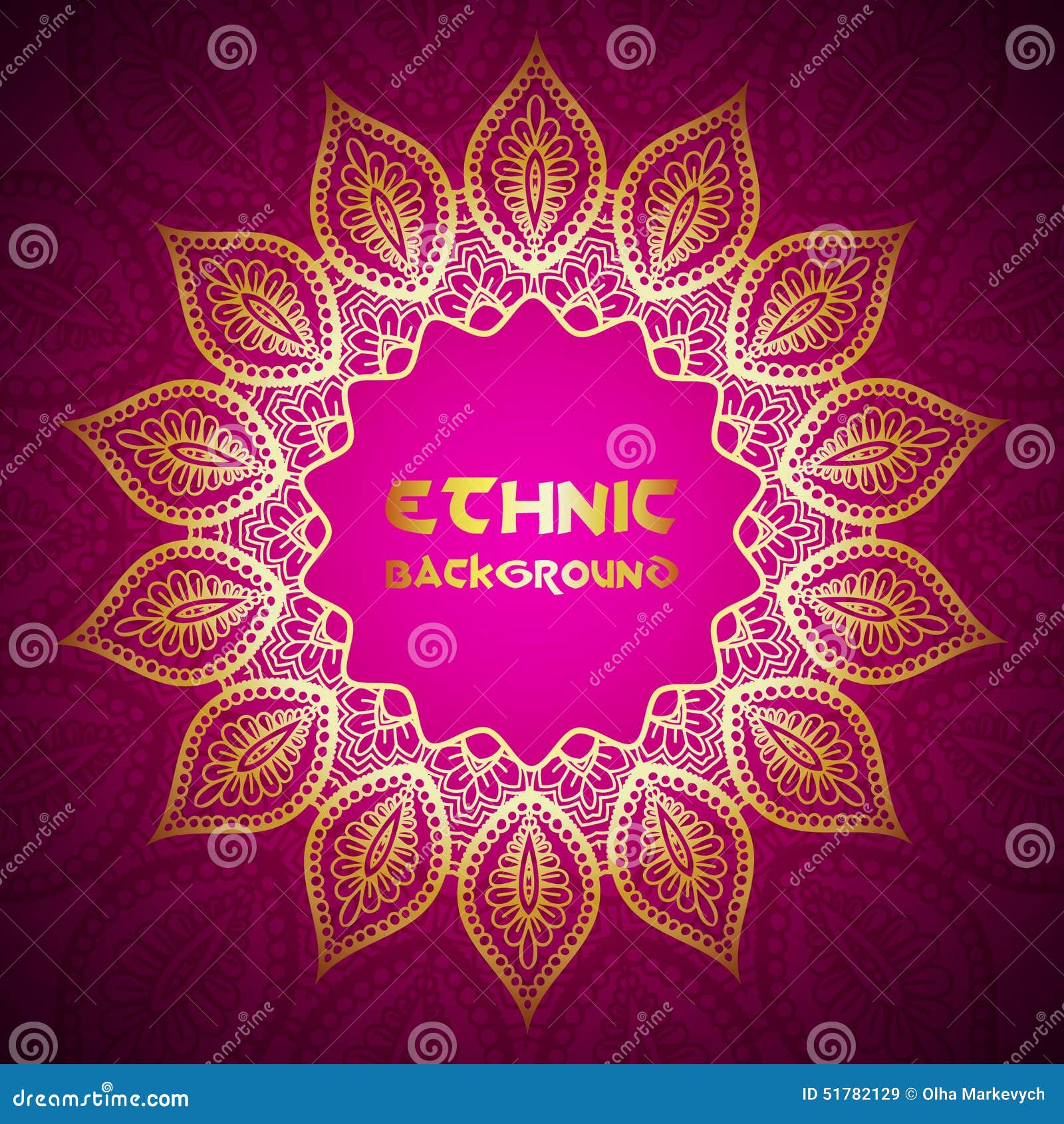 Mandala Frame.For The Design Of Frames Vector Illustration ...