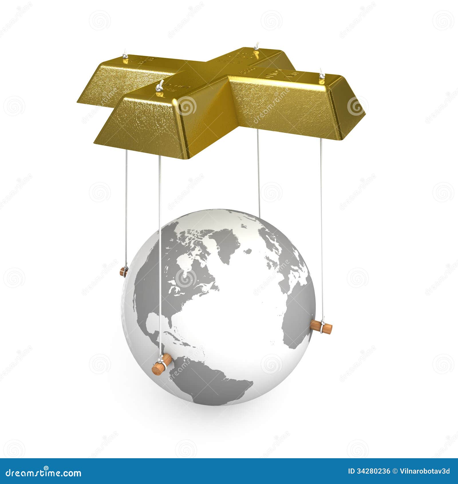 Gold manipulate earth stock illustration. Illustration of dictator ...
