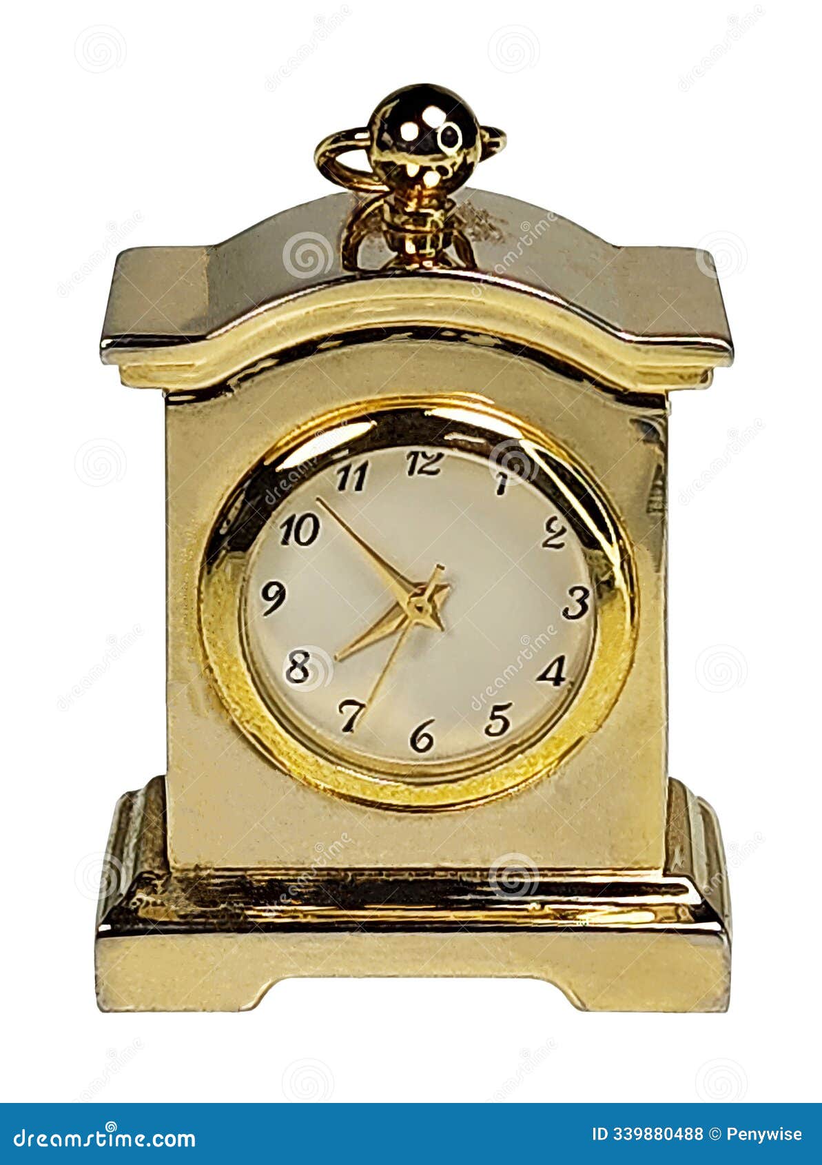 Gold Mantel Clock stock photo. Image of used, telling - 339880488