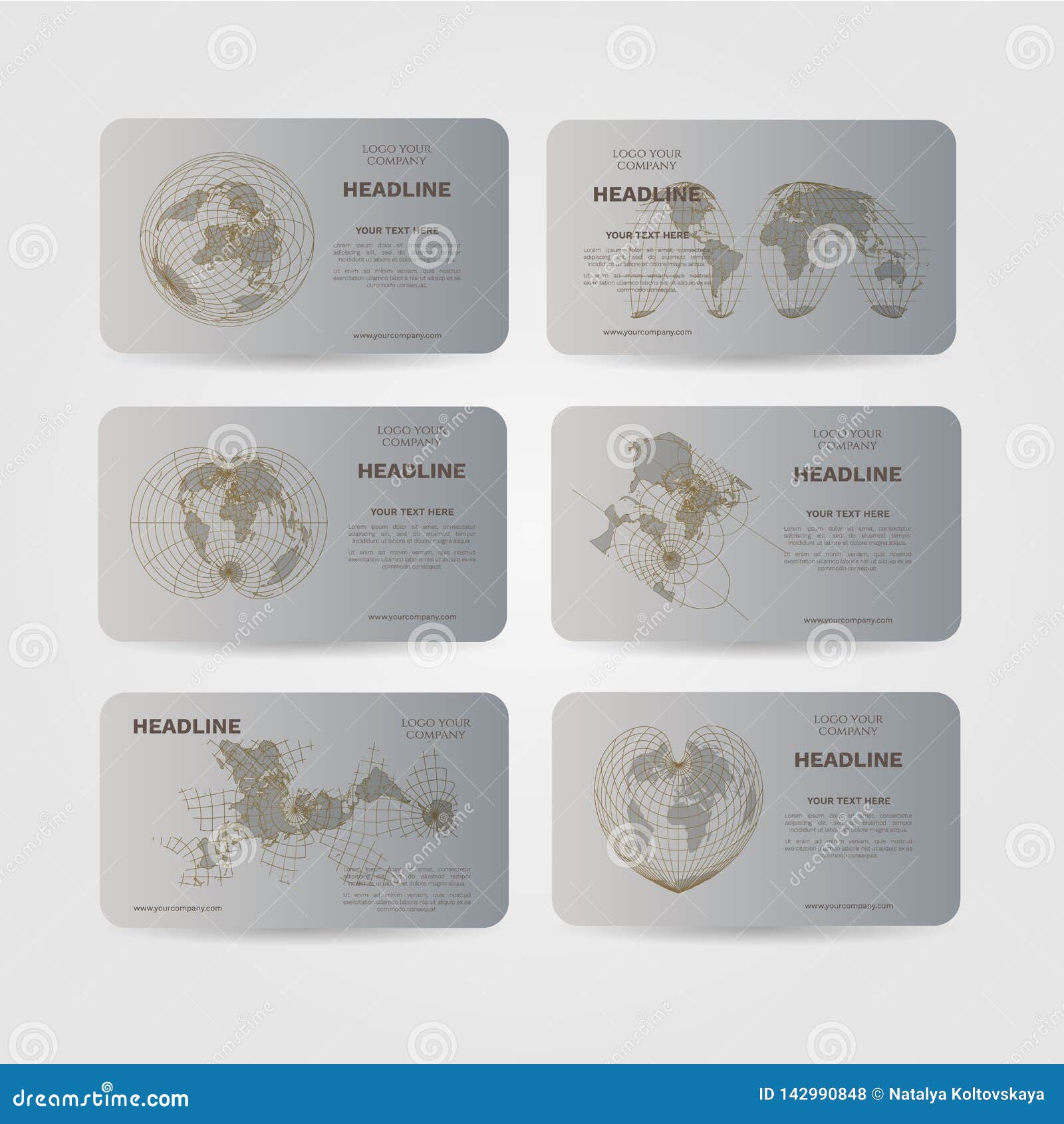 Modern Banners with World Map on Background Stock Vector - Illustration ...