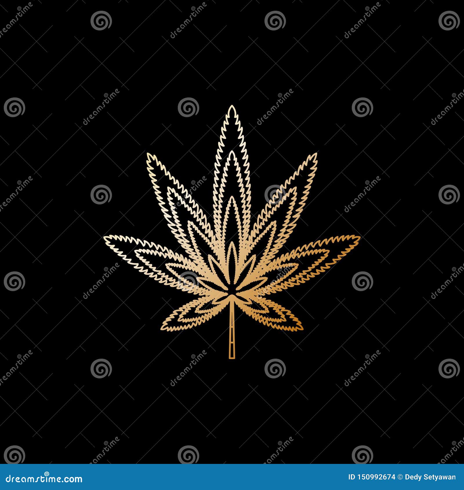 Marijuana leaf design stock vector. Illustration of leaves - 150992674