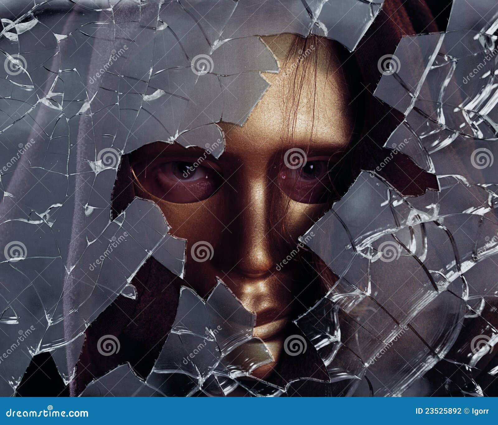 Gold mask stock photo. Image of ghost, horror, person - 23525892
