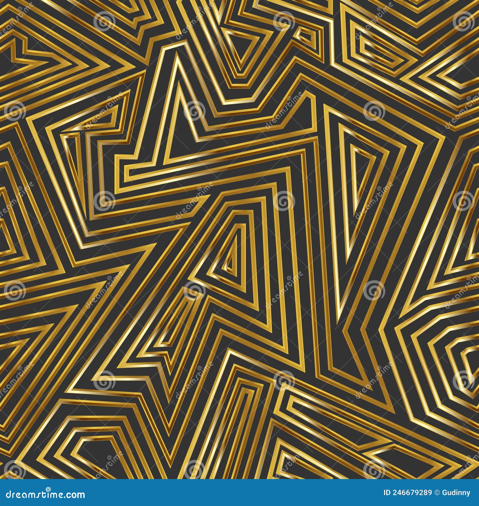 Gold Maze Geometric Texture Stock Vector - Illustration of ornament ...
