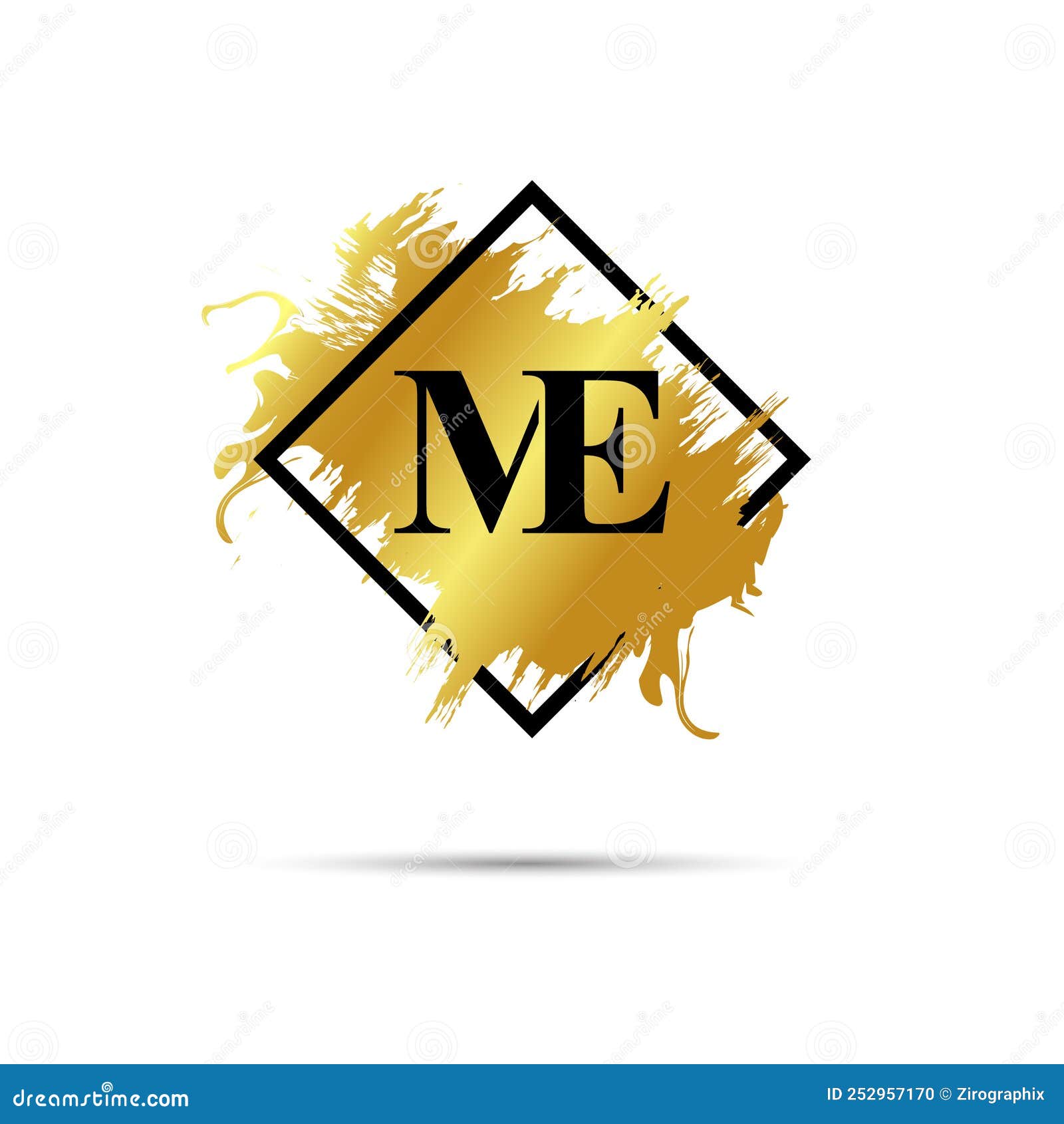 Gold ME Logo Symbol Vector Art Design Stock Illustration - Illustration ...