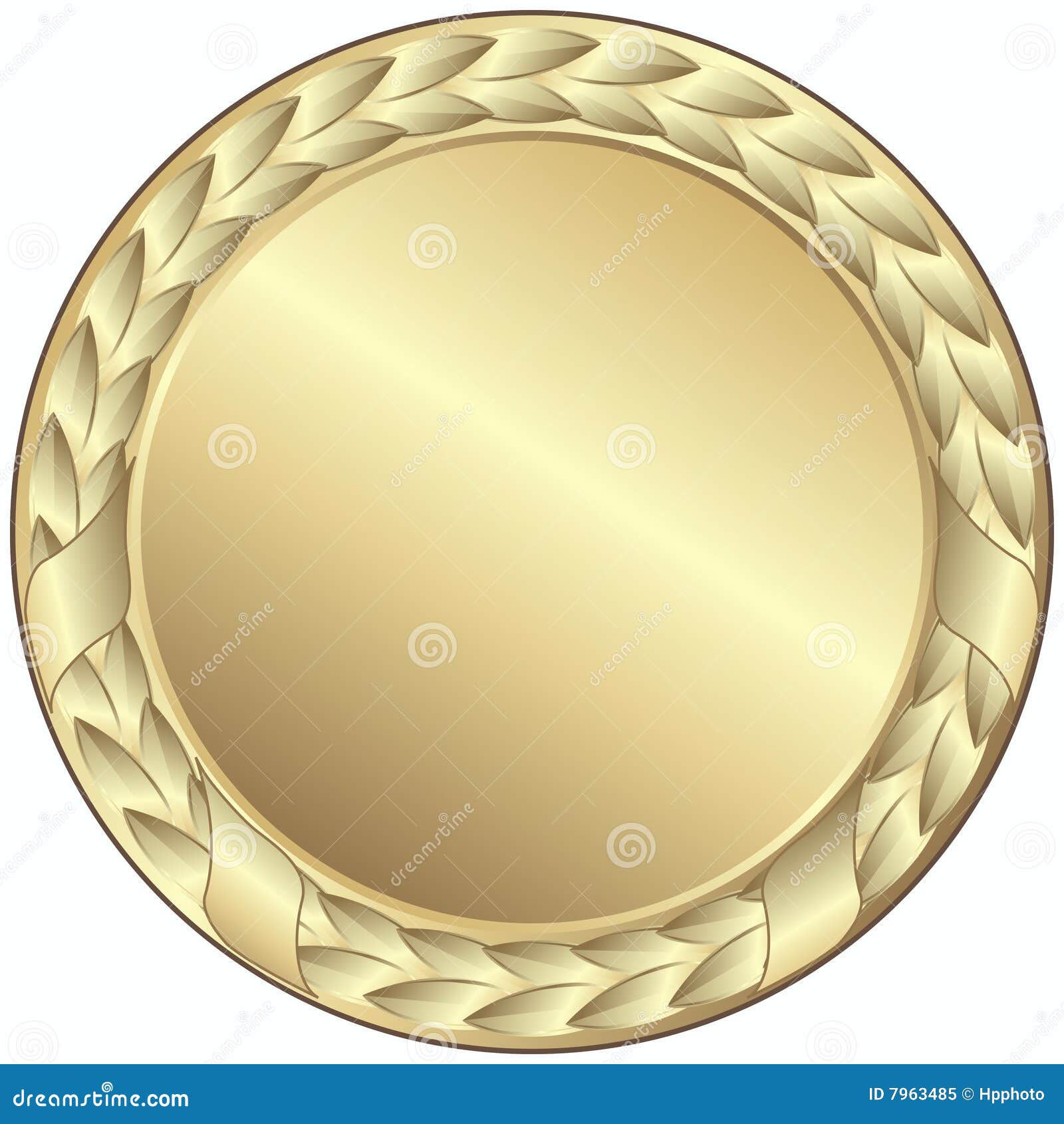Medal Gold Vector Set, Flat Cartoon Golden Medallion, Award Symbol ...