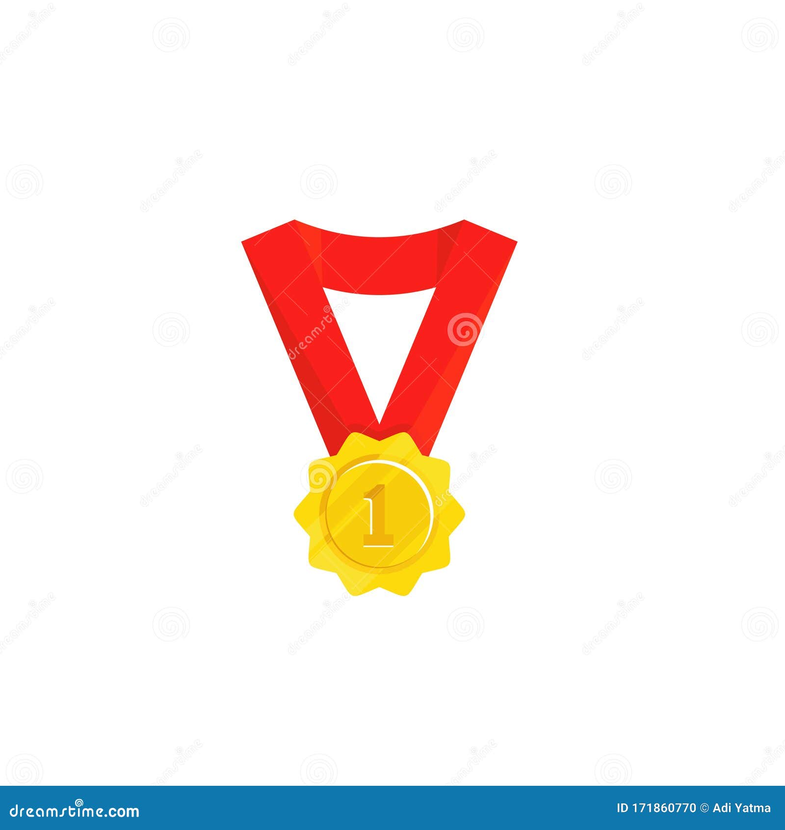 Gold 1st Medal Design Vector Isolated on White Background Stock Vector ...