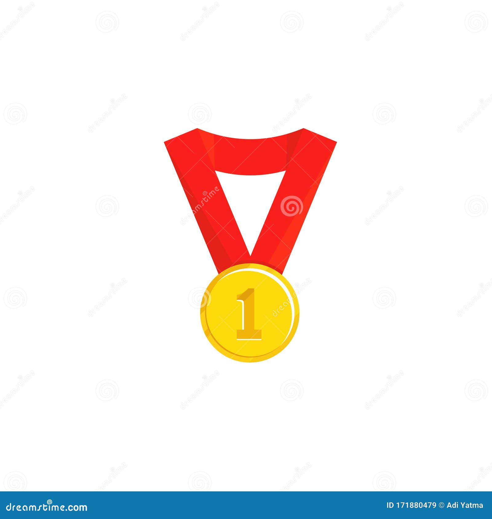 1st Gold Medal Design Vector Isolated on White Background Stock Vector ...